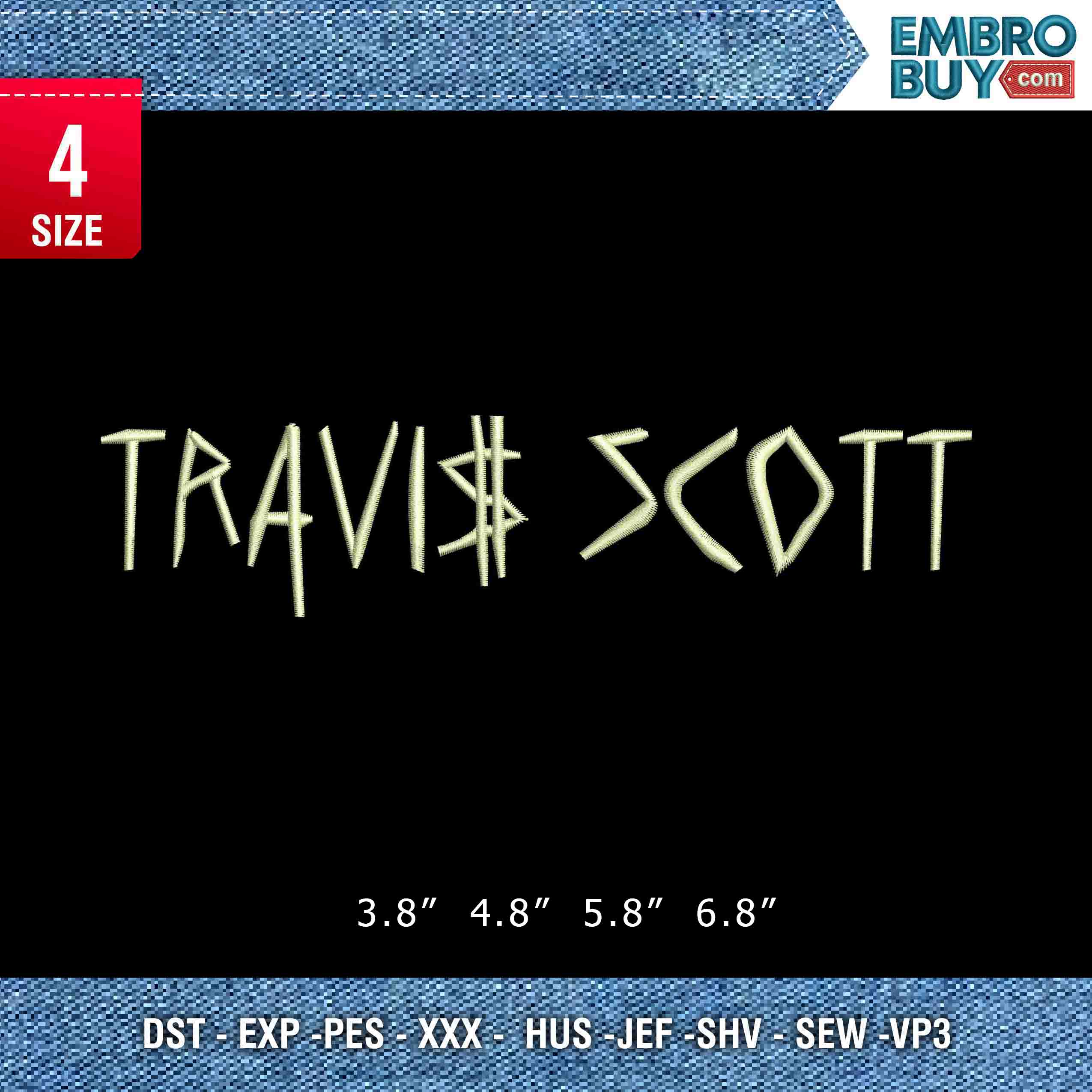 Travis Scott / Logo Embroidery Design / Scribble Design / Em | Inspire ...