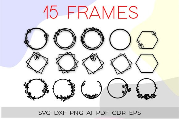 Cake Topper Frame Svg, Frames Bundle Svg Cake Topper Frame S | Inspire ...