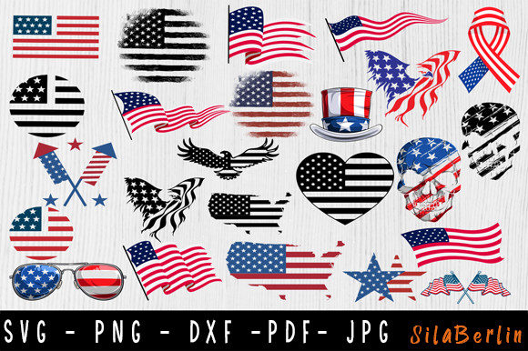USA Flag SVG Bundle USA Flag SVG Bundle | Inspire Uplift