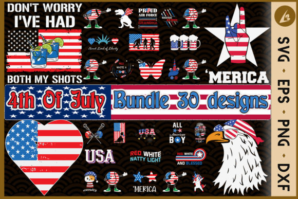 4th Of July Bundle SVG 30 designs 4th Of July Bundle SVG 30 | Inspire ...