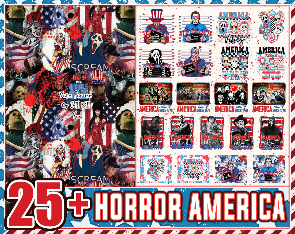25 Horror Movie Fourth Of July Png, Bundle, America Killing - Inspire ...