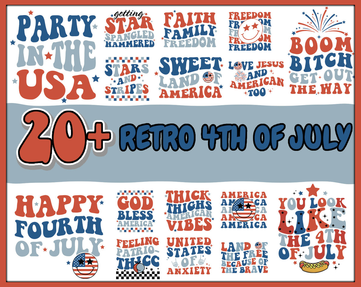 Retro 4th of July SVG Png, America Png, 4th Of July Png, USA | Inspire ...