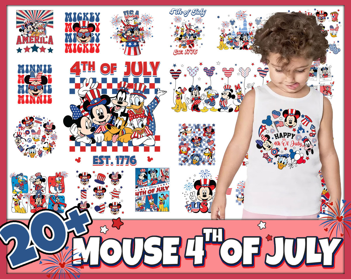 Patriotic Mouse PNG Bundle, USA Mouse Png, Fourth Of July Pn | Inspire ...