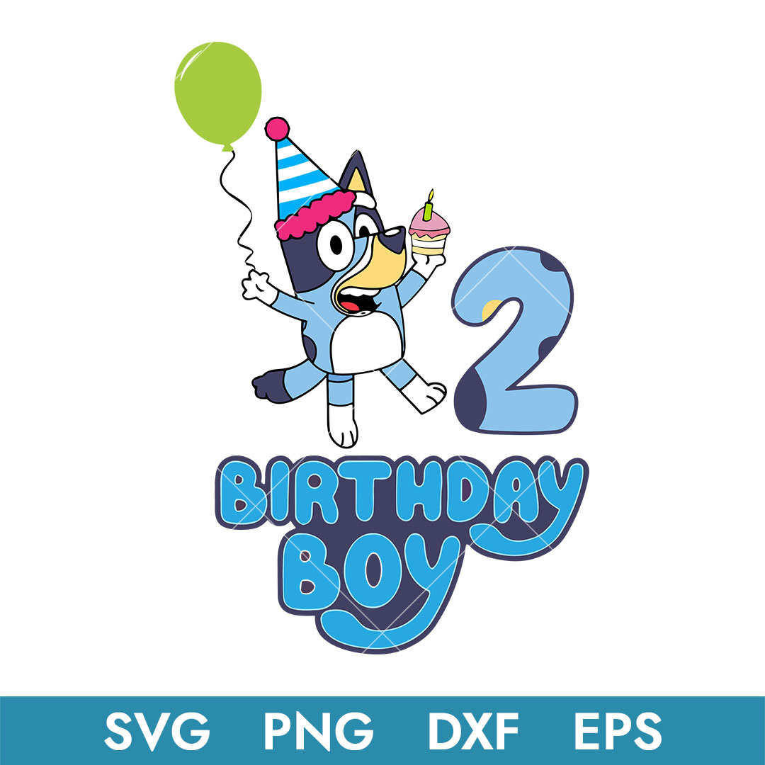 2nd Bluey Birthday Boy Svg, Bluey Birthday Svg, Bluey Svg, P | Inspire ...