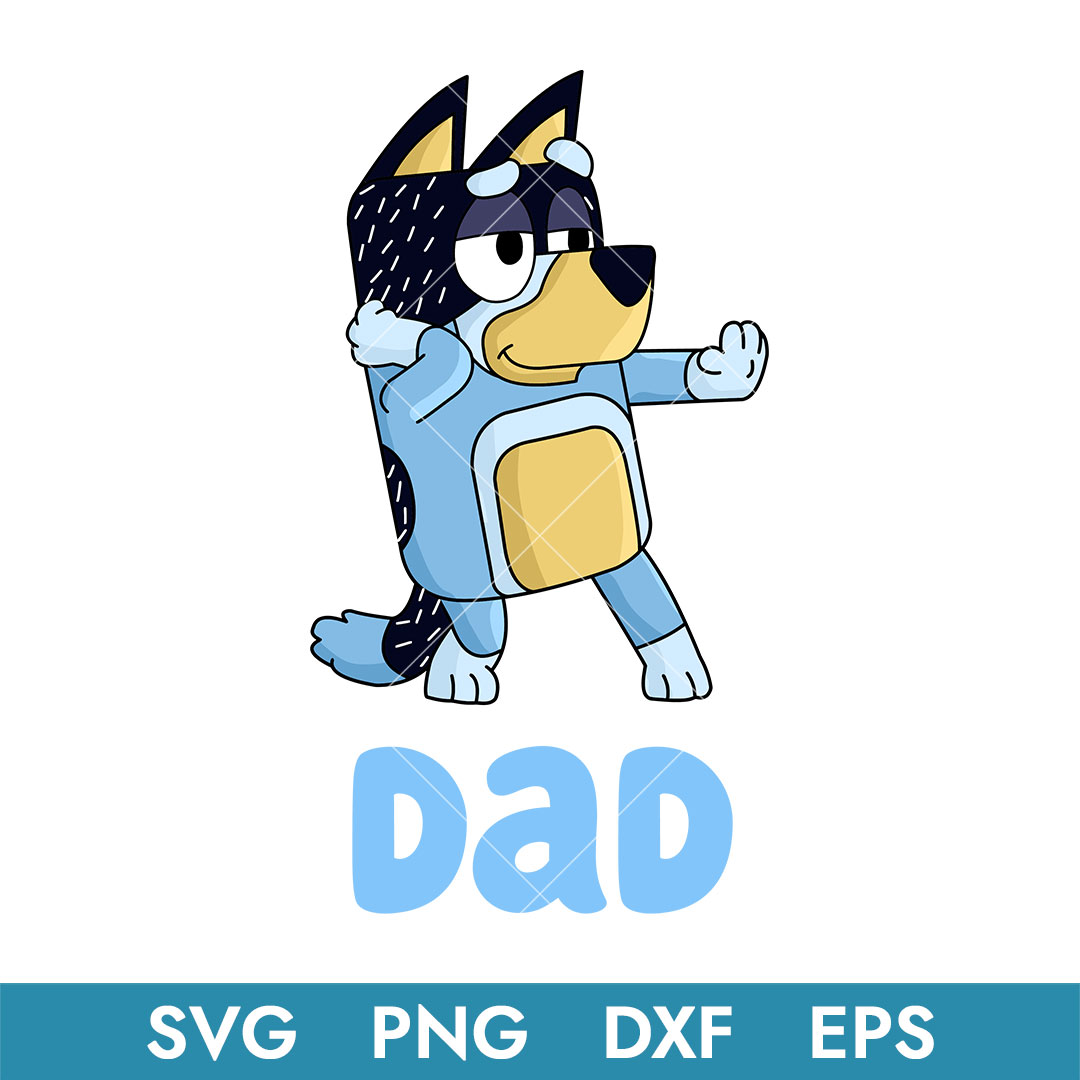 Bluey Bandit Dad Svg, Bluey Bandit Dog Svg, Bluey Family Svg | Inspire ...