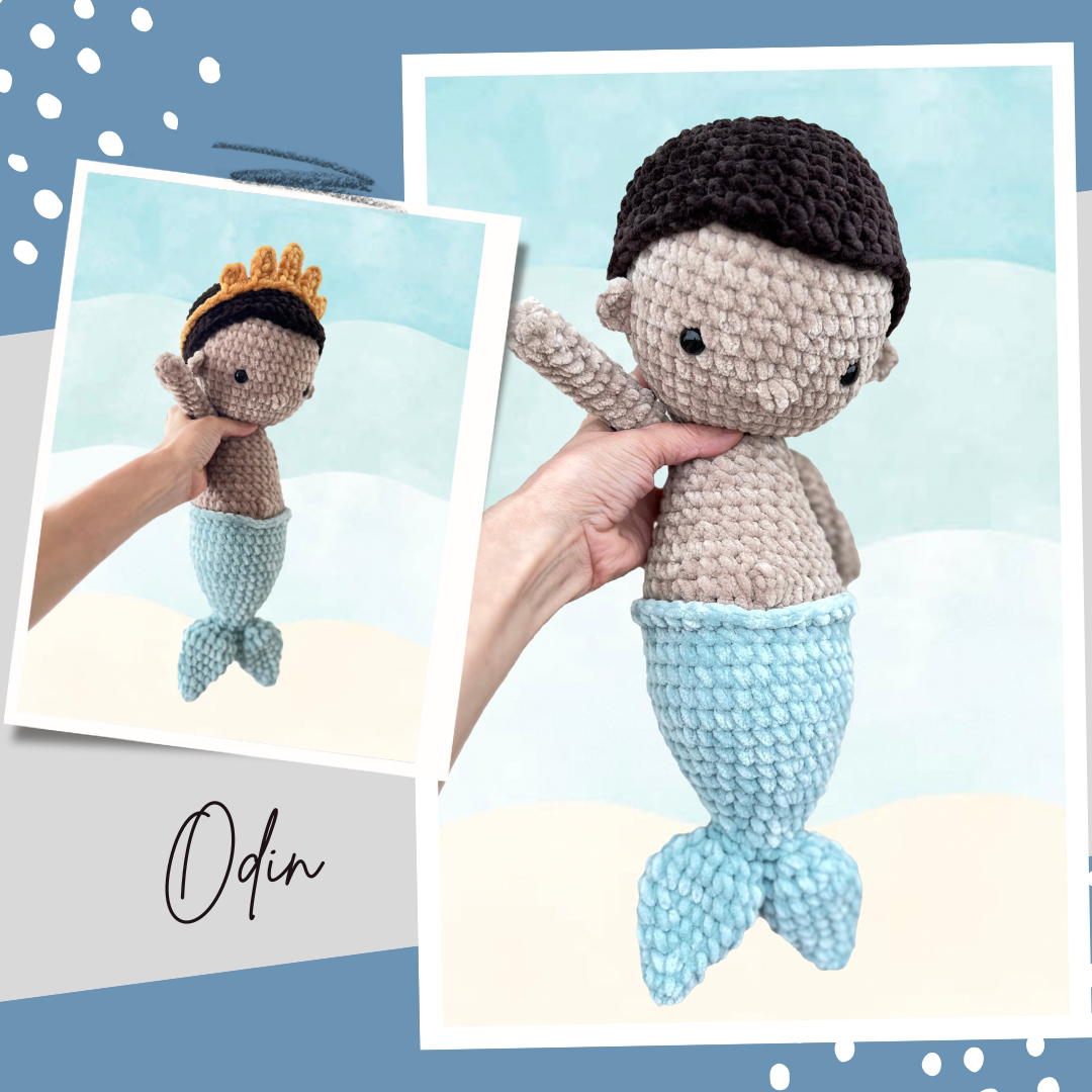 Triton, Crochet Pattern, Plushie Merman, Pattern | Inspire Uplift