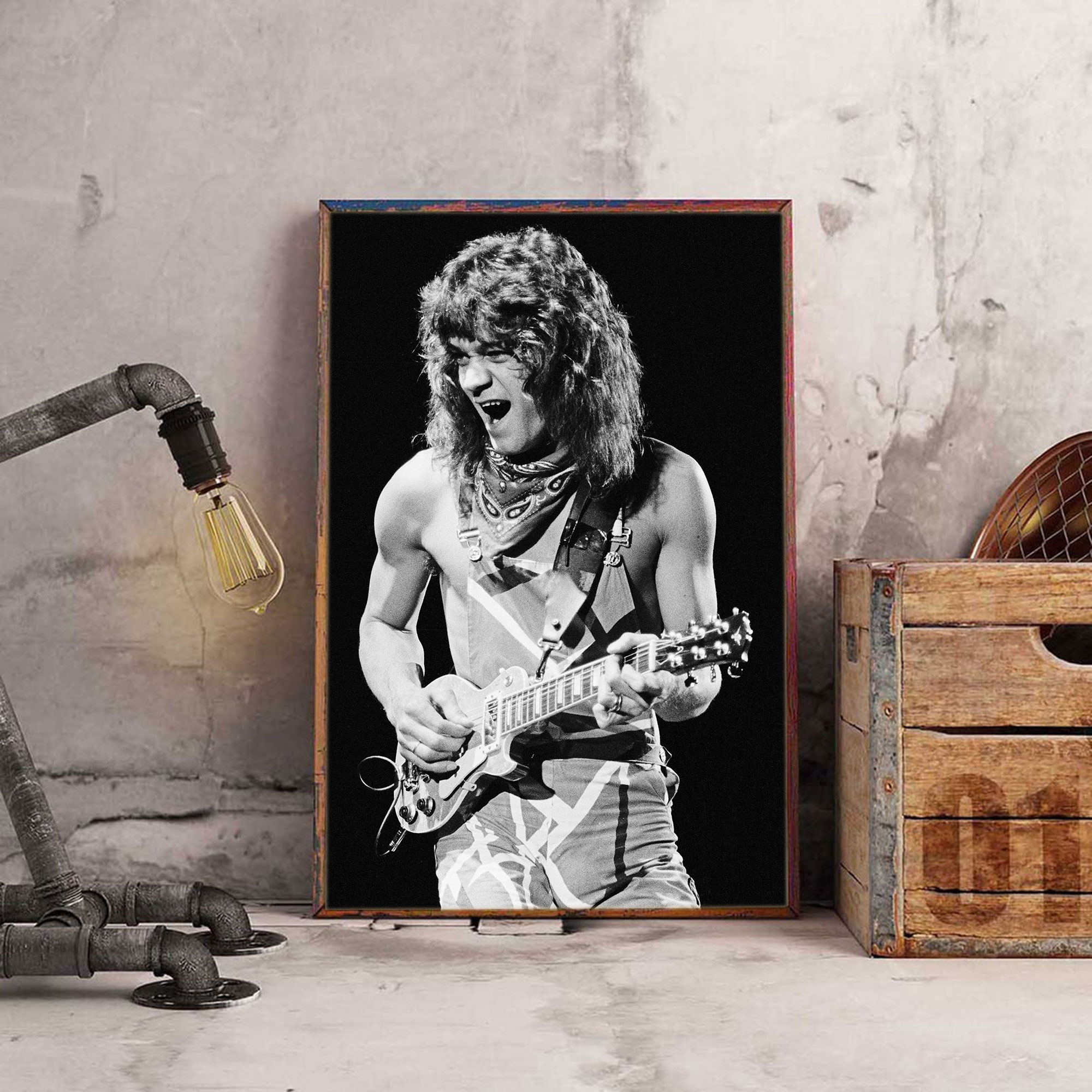 Eddie Van Halen Poster, Van Halen Legend Poster, Hard Rock P | Inspire ...