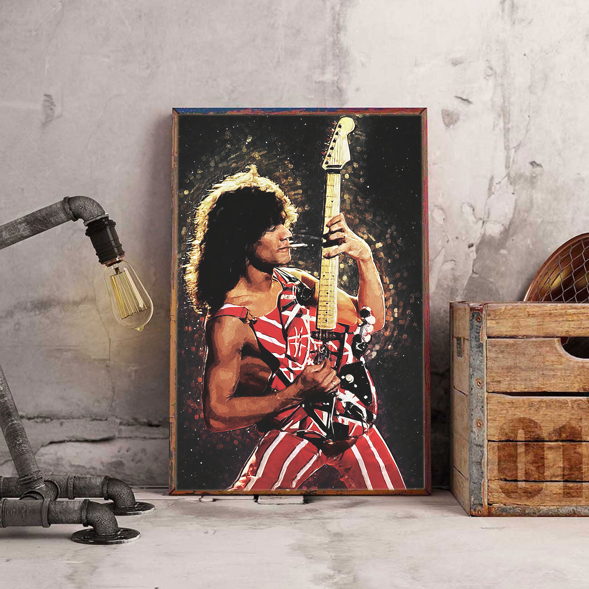 Eddie Van Halen Poster, Eddie Influence Poster, Hard Rock Po | Inspire ...