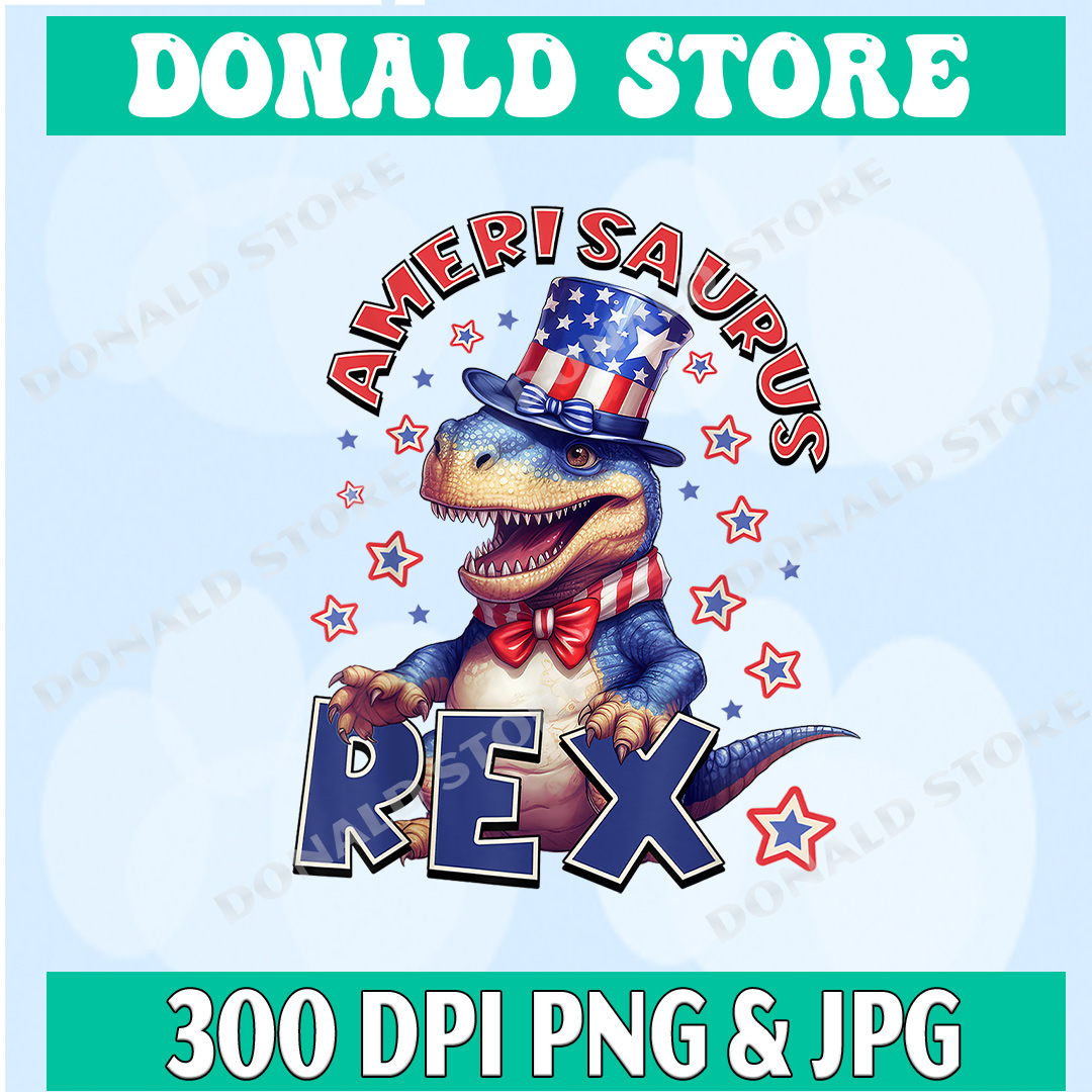 Amerisaurus Rex PNG, Sublimation, Digital Image, T-Rex, Kids | Inspire ...