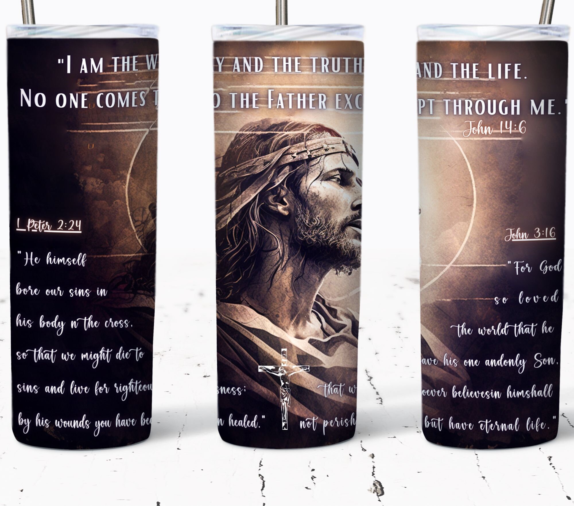 Bible Verses Jesus Tumbler, Bible Verses Jesus Skinny Tumble | Inspire ...