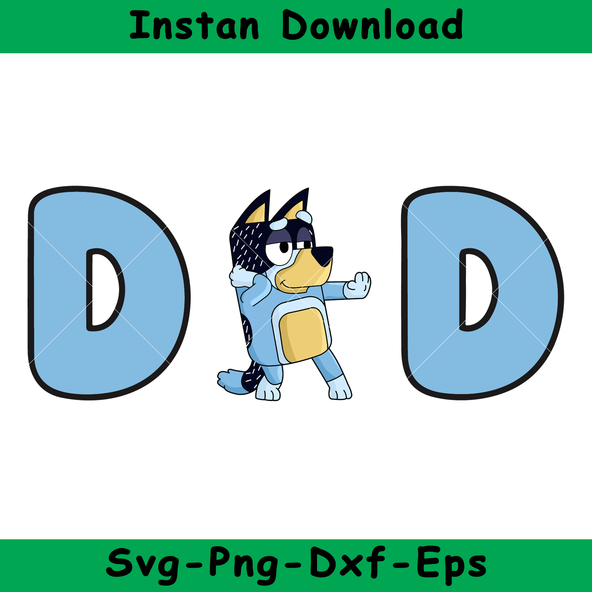 Bluey Dad Svg, Bandit Dad Svg, Bluey Svg, Cartoon Svg, Png D | Inspire ...