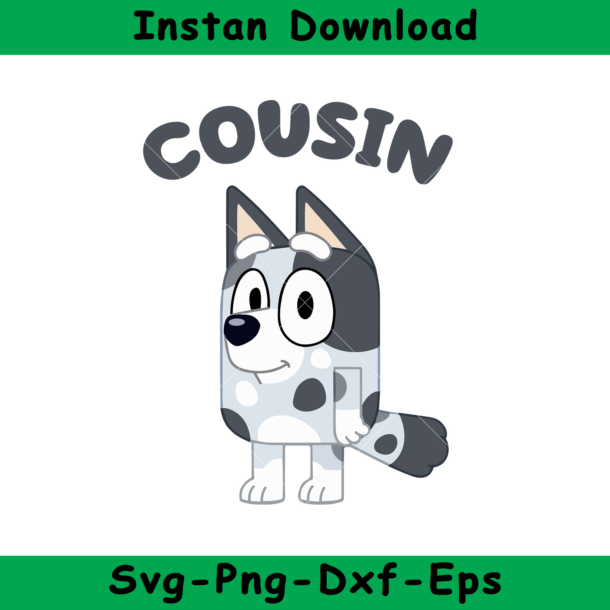 Bluey Cousin Svg, Bluey Muffin Svg, Bluey Family Svg, Bluey - Inspire ...