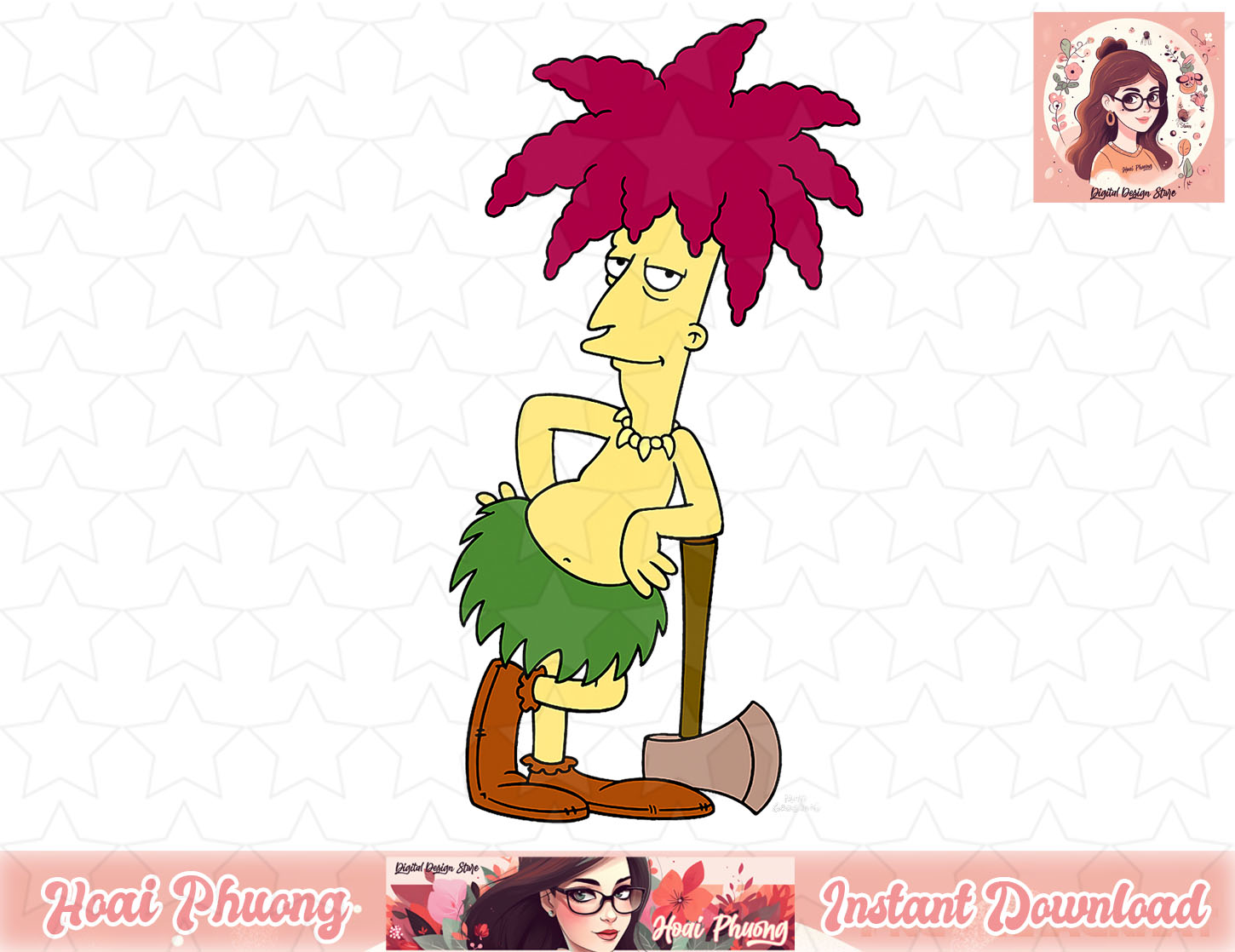The Simpsons Sideshow Bob With Axe V1 png, instant download | Inspire ...