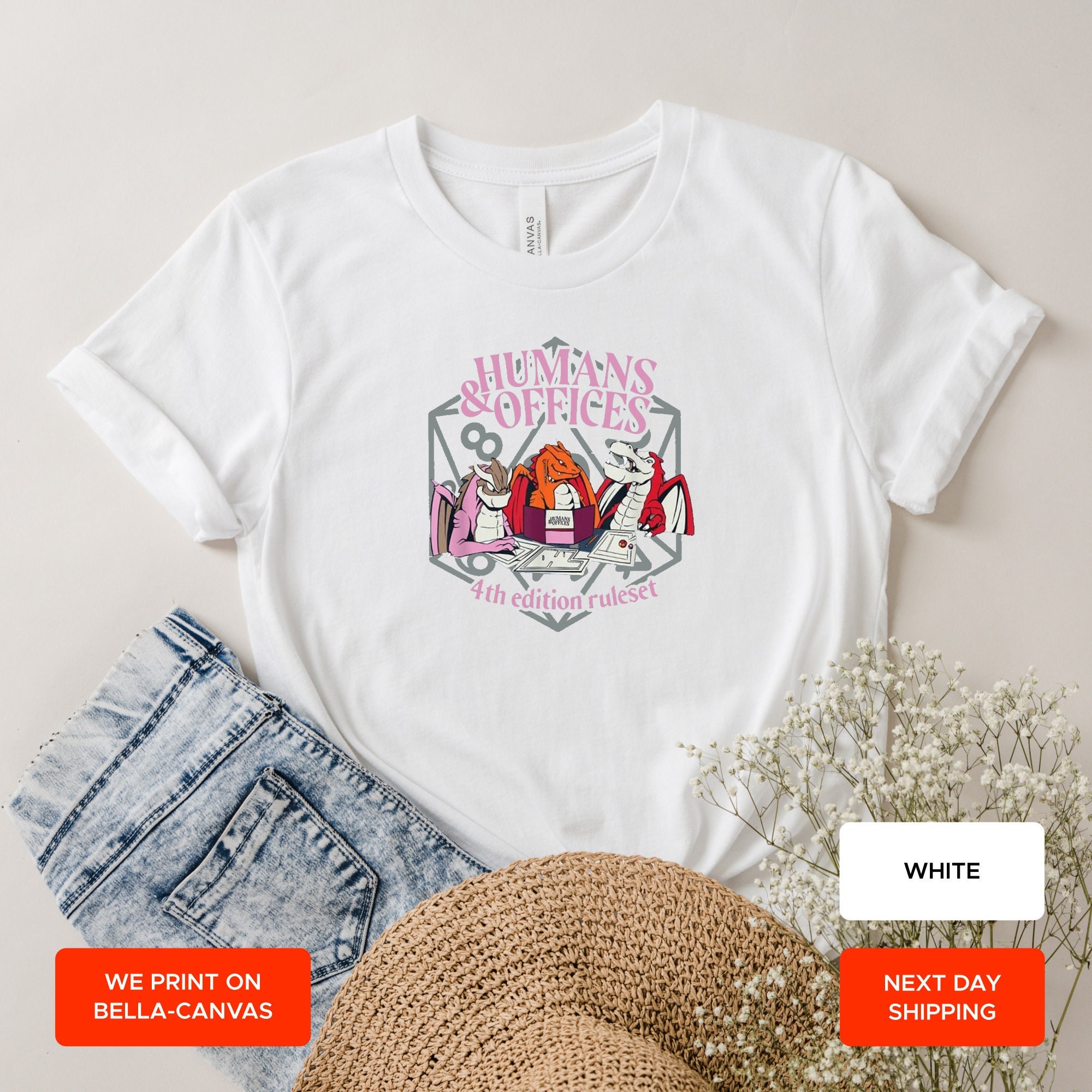 Humans And Offices Dragons Playing A Game In A Dungeon Shirt | Inspire ...