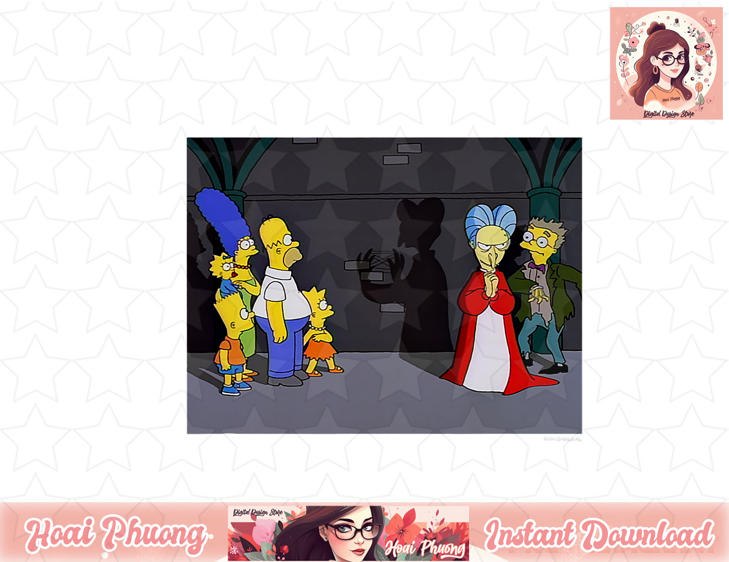 The Simpsons Treehouse Of Horror Dracula Shadow Mr. Burns V2 | Inspire Uplift