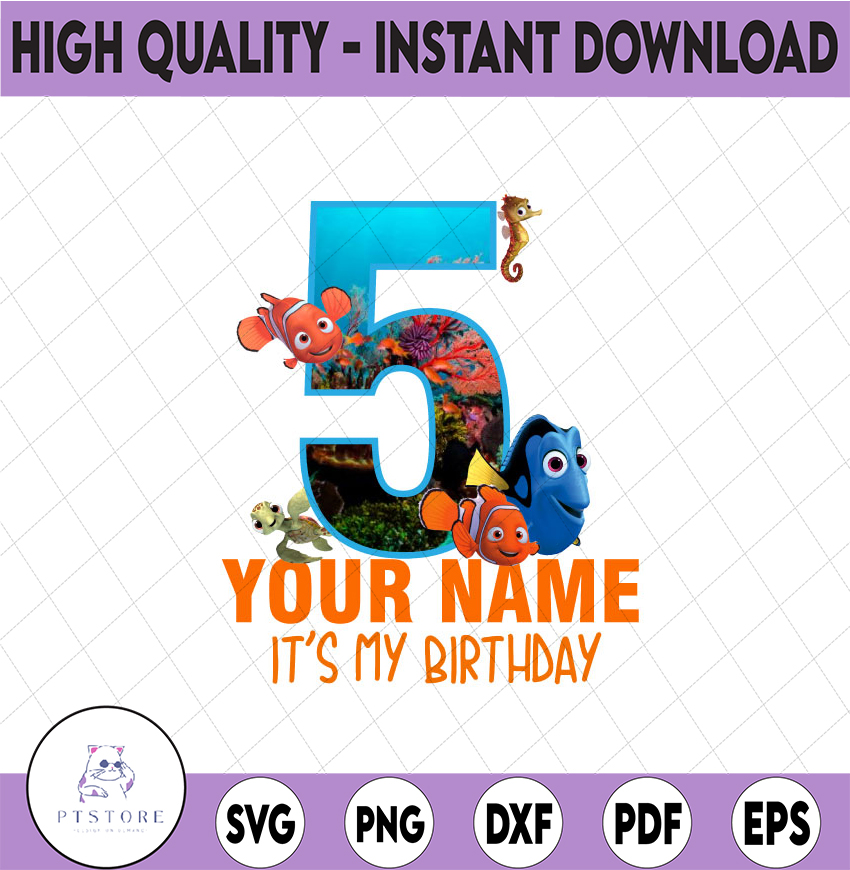 Finding Dory Birthday Png, Dory Custom Png, Personalized Nem | Inspire ...