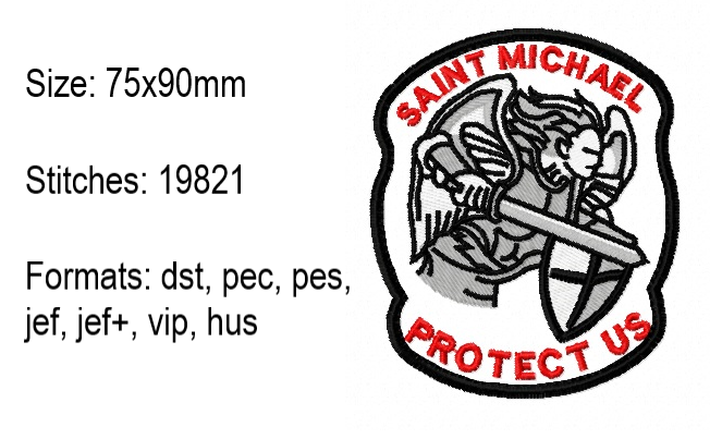 Saint Michael embridery design | Inspire Uplift