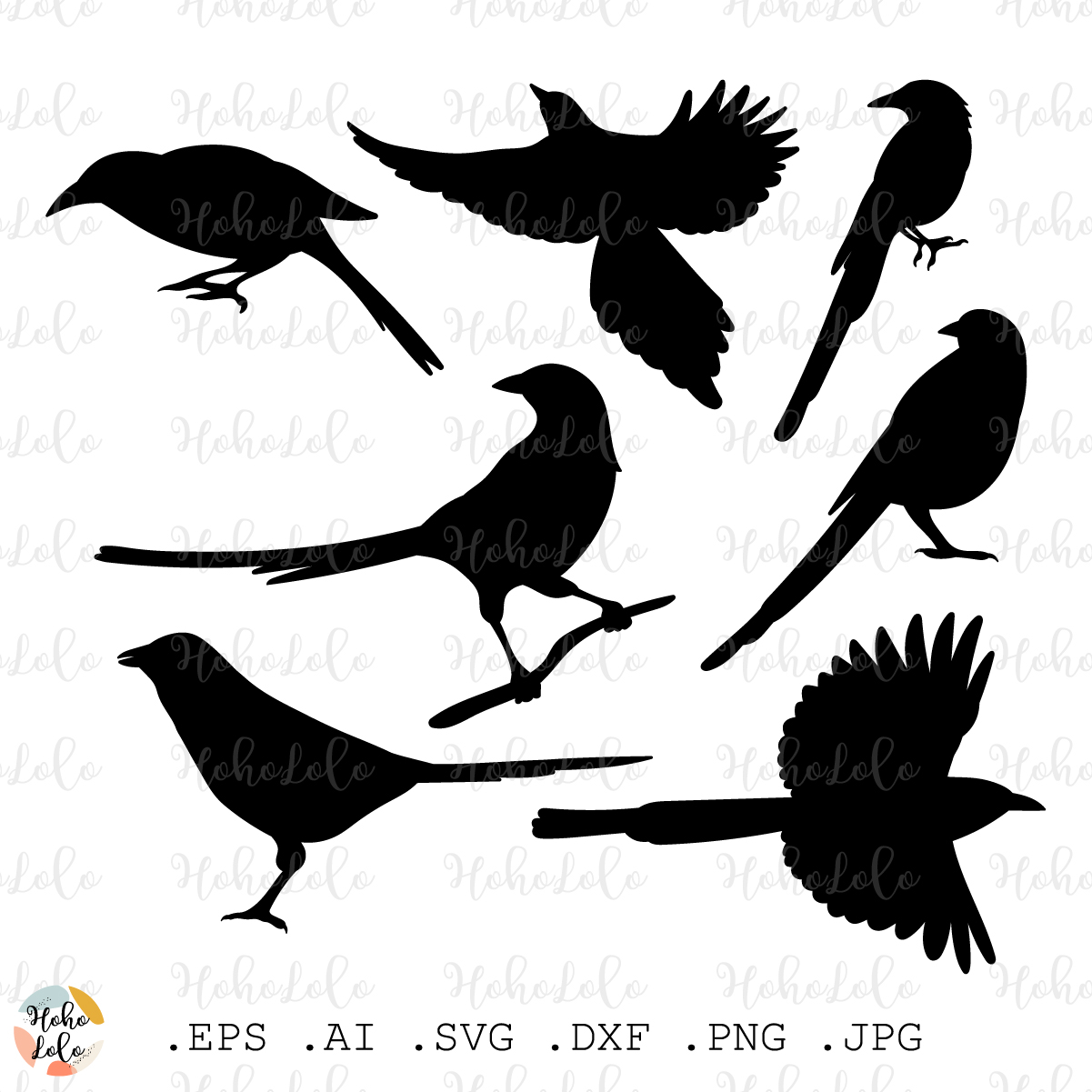 Magpie Svg, Magpie Silhouette, Bird Cricut, Magpie Stencil D | Inspire ...