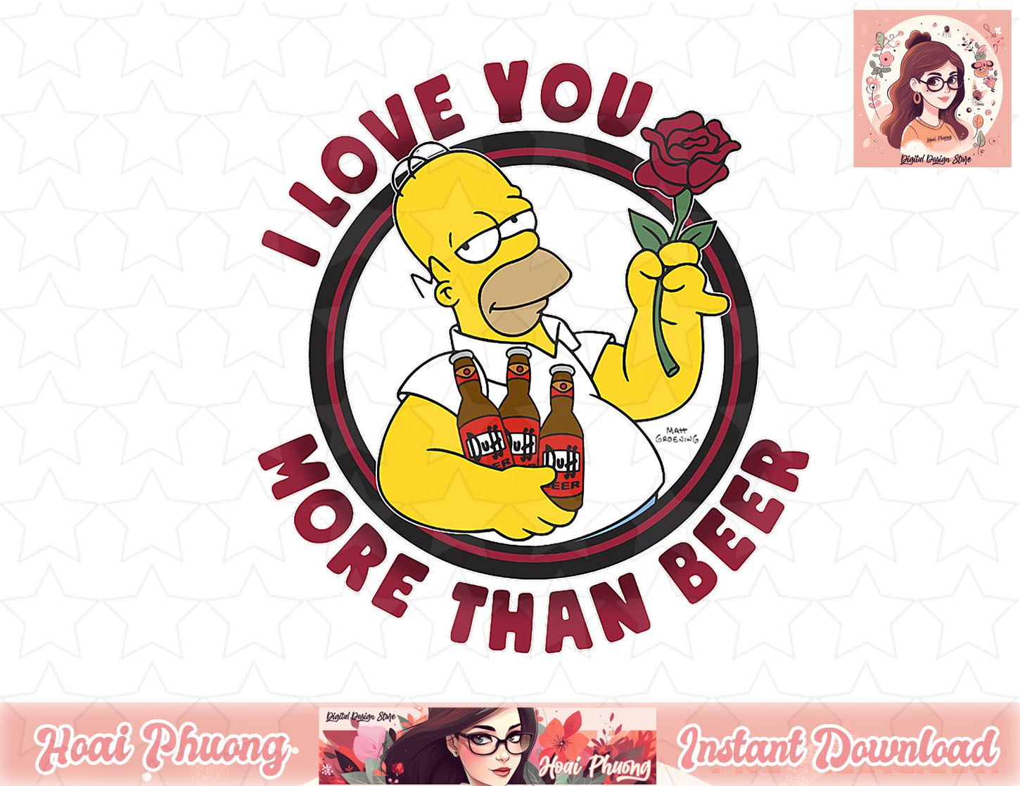 The Simpsons Valentine s Day Homer I Love You More Than Beer | Inspire ...