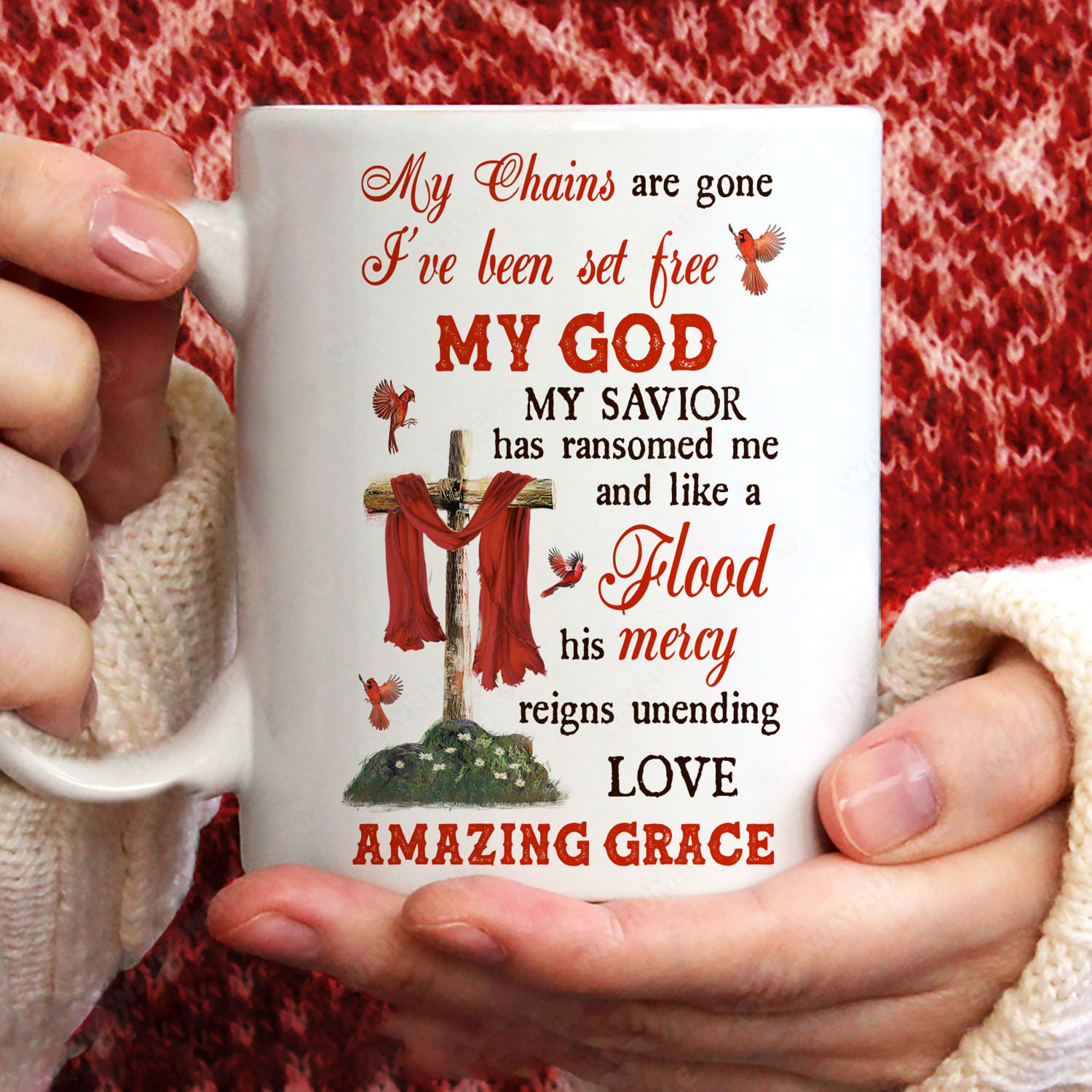 God Coffee Mugs, Cardinal, Cross, Amazing grace - My God, Go | Inspire ...