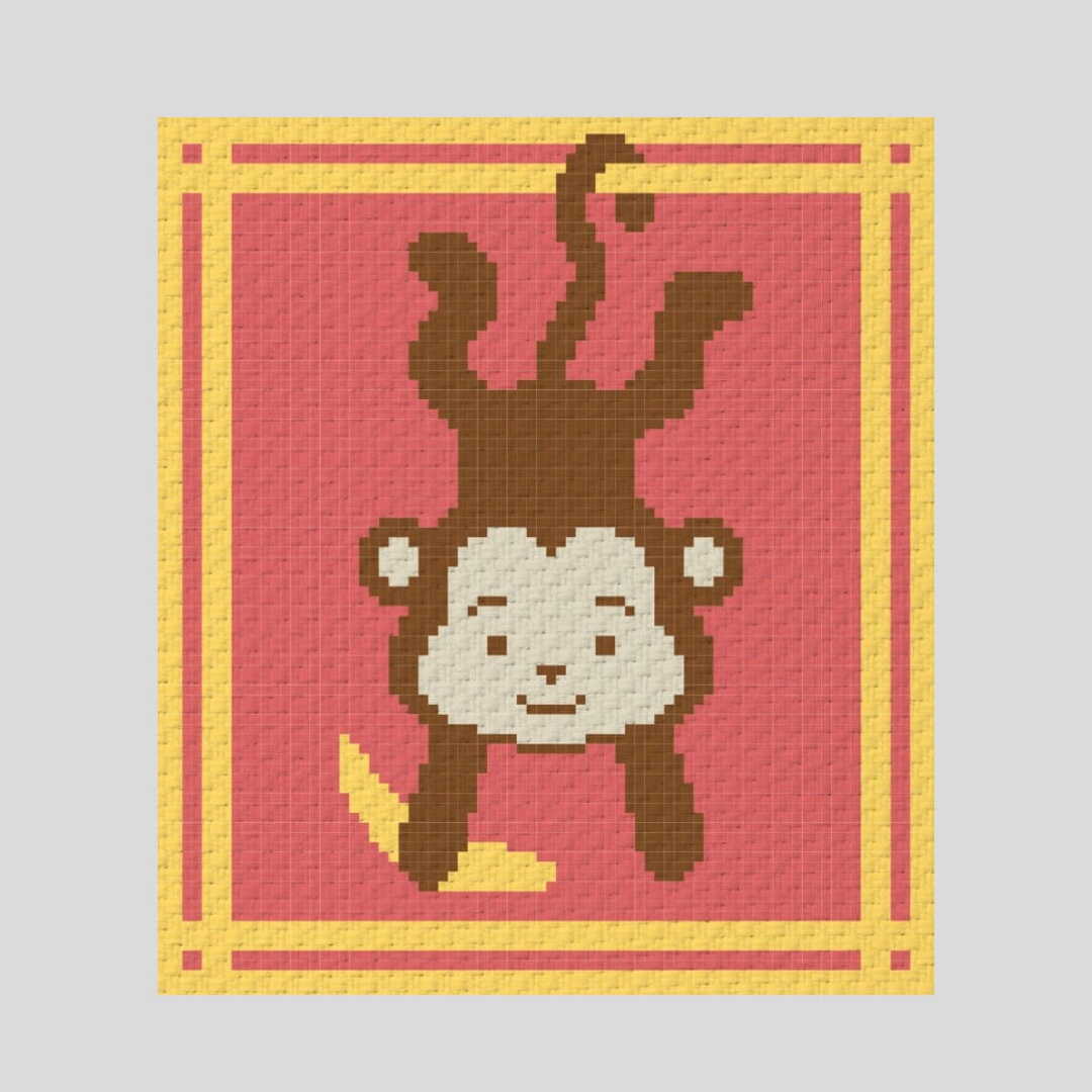 Crochet C2C Monkey blanket pattern PDF | Inspire Uplift