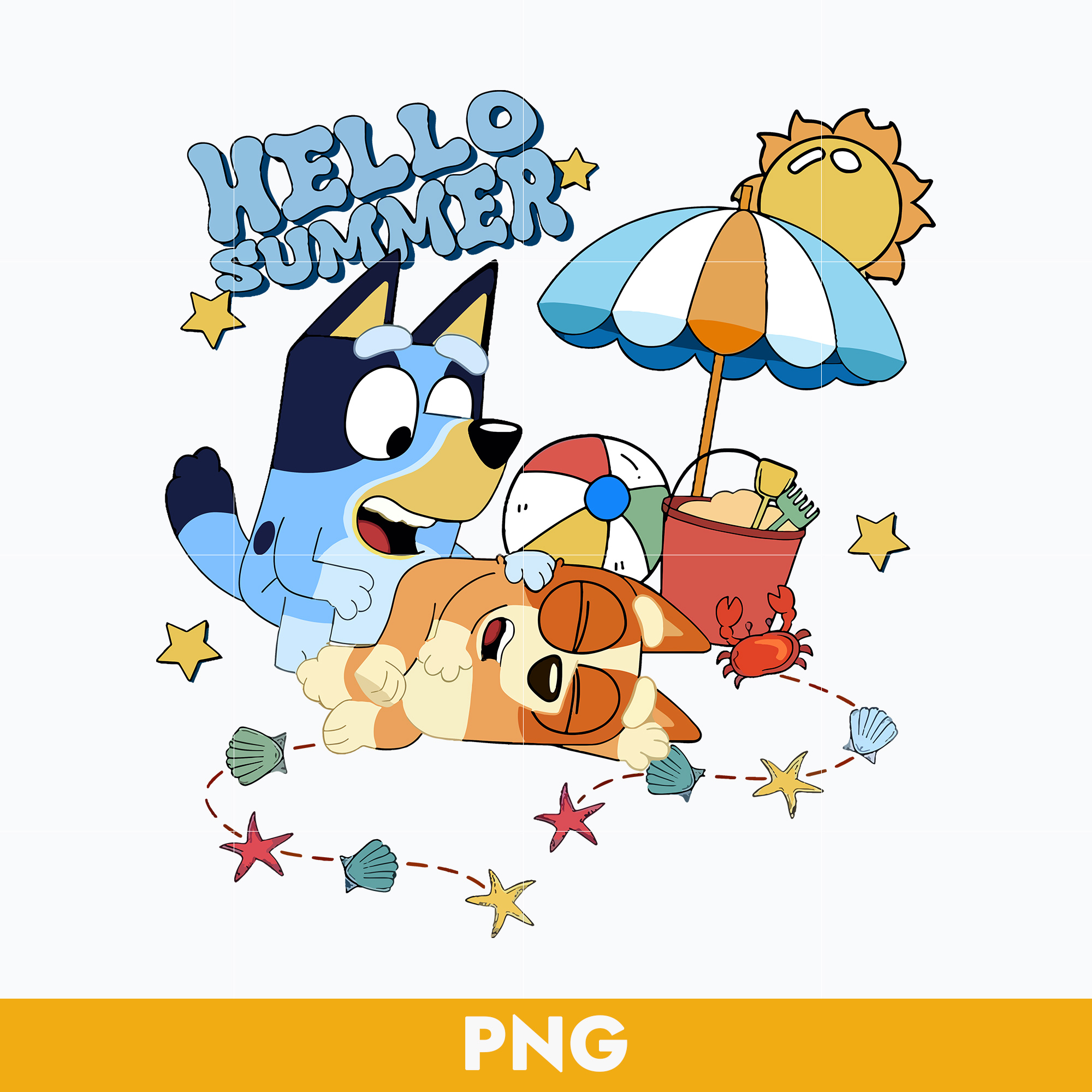 Hello Summer Bluey Png, Bluey And Bingo Png, Bluey Vaction P - Inspire ...