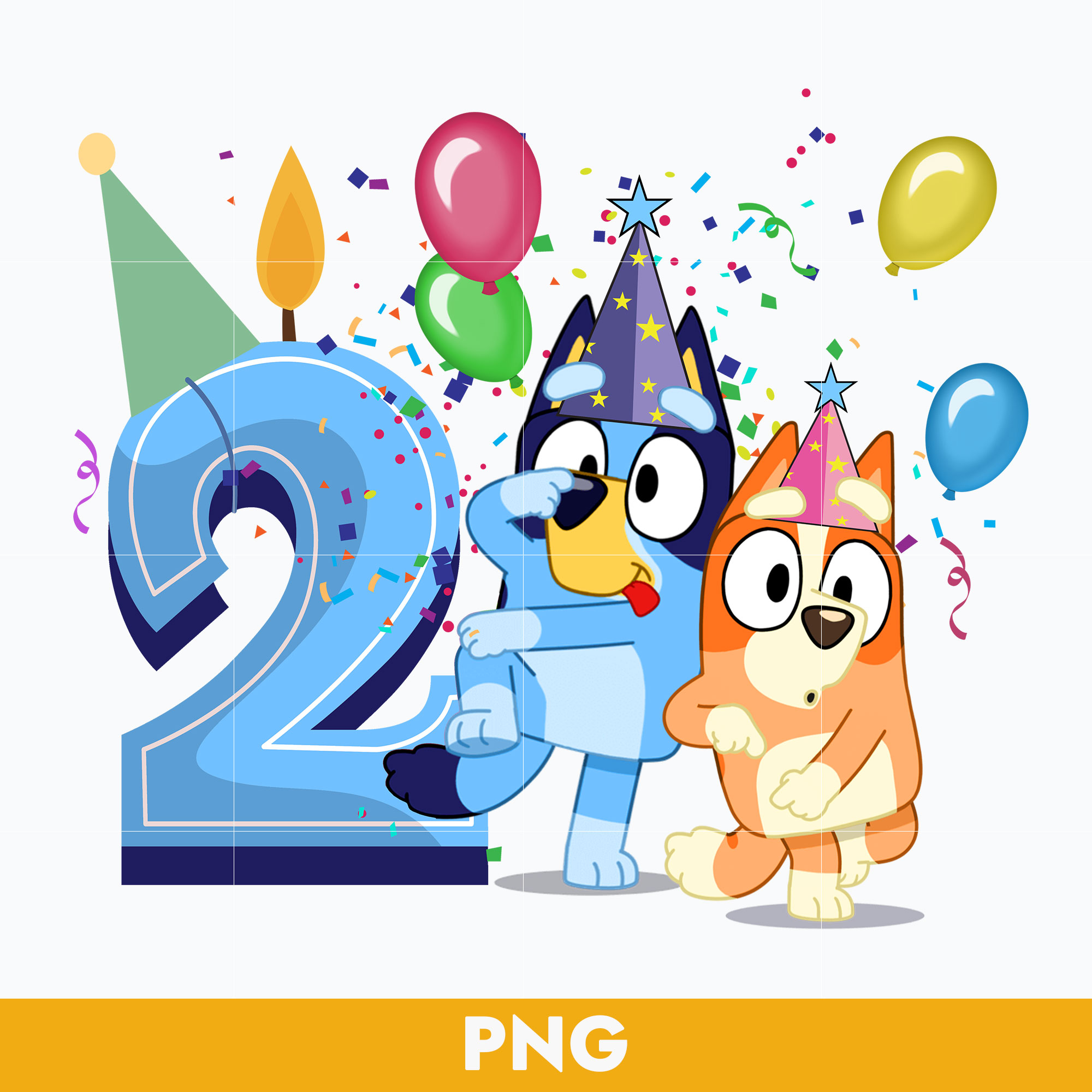 2nd Bluey Birthday Png, Bluey Birthday Boy Png, Bluey Png, C | Inspire ...