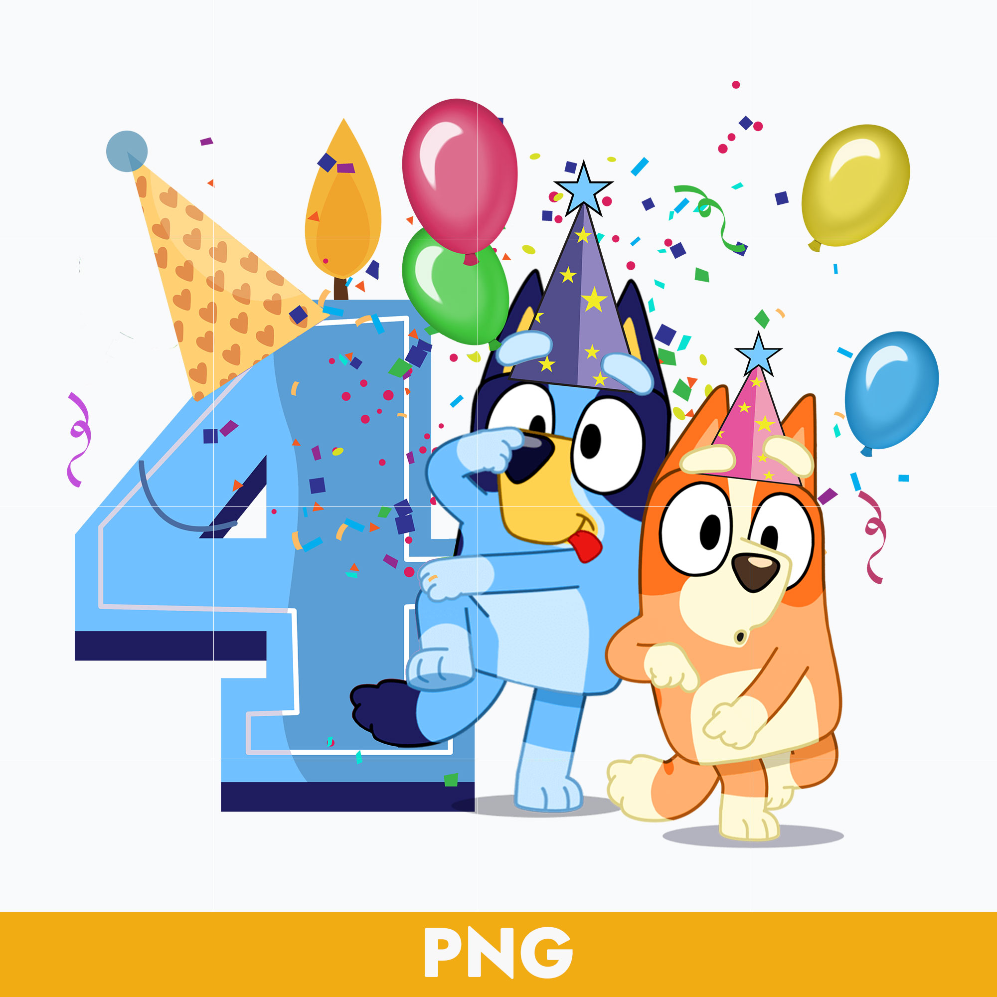 4th Bluey Birthday Png, Bluey Birthday Boy Png, Bluey Png, C | Inspire ...