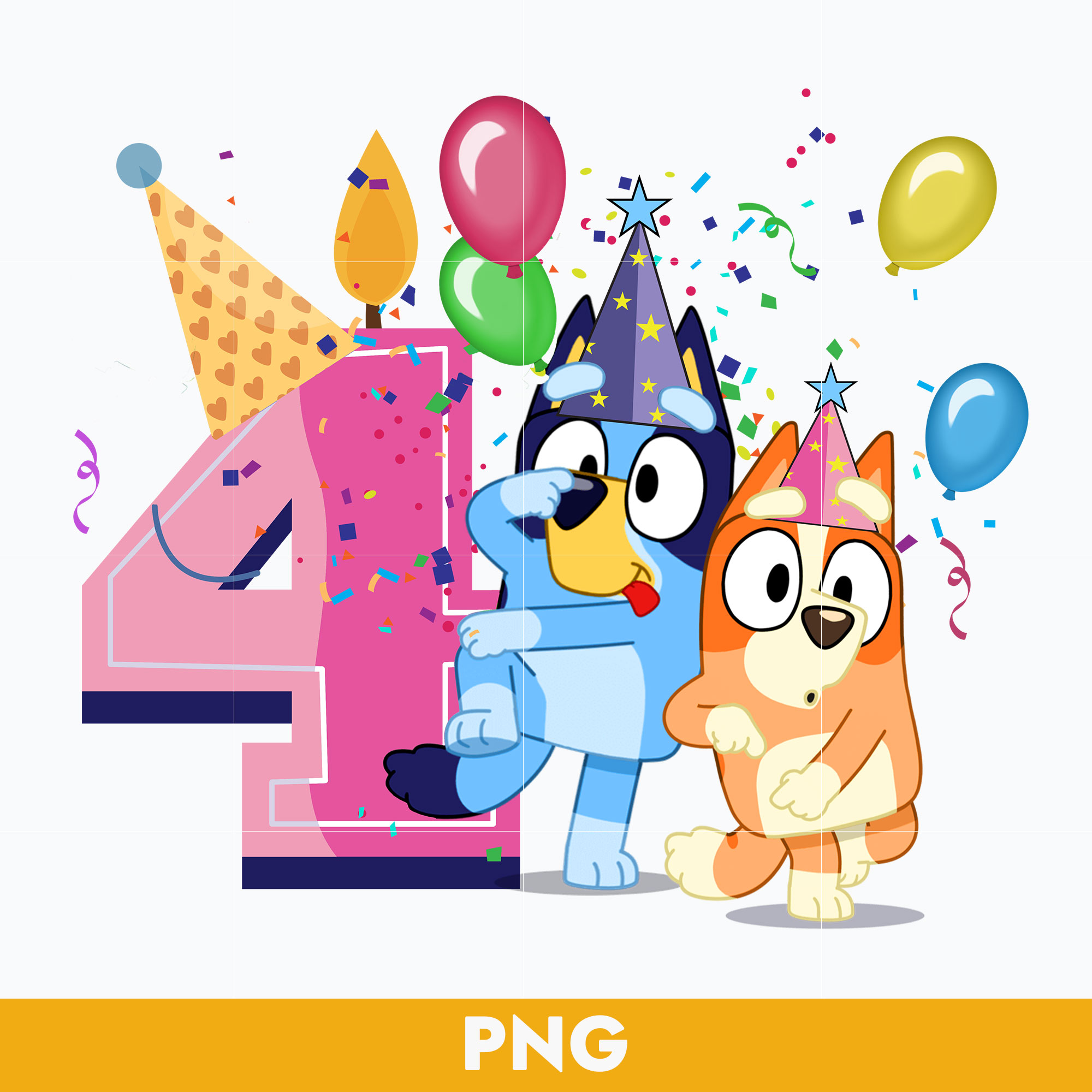 4th Bluey Birthday Png, Bluey Birthday Girl Png, Bluey Png, - Inspire ...