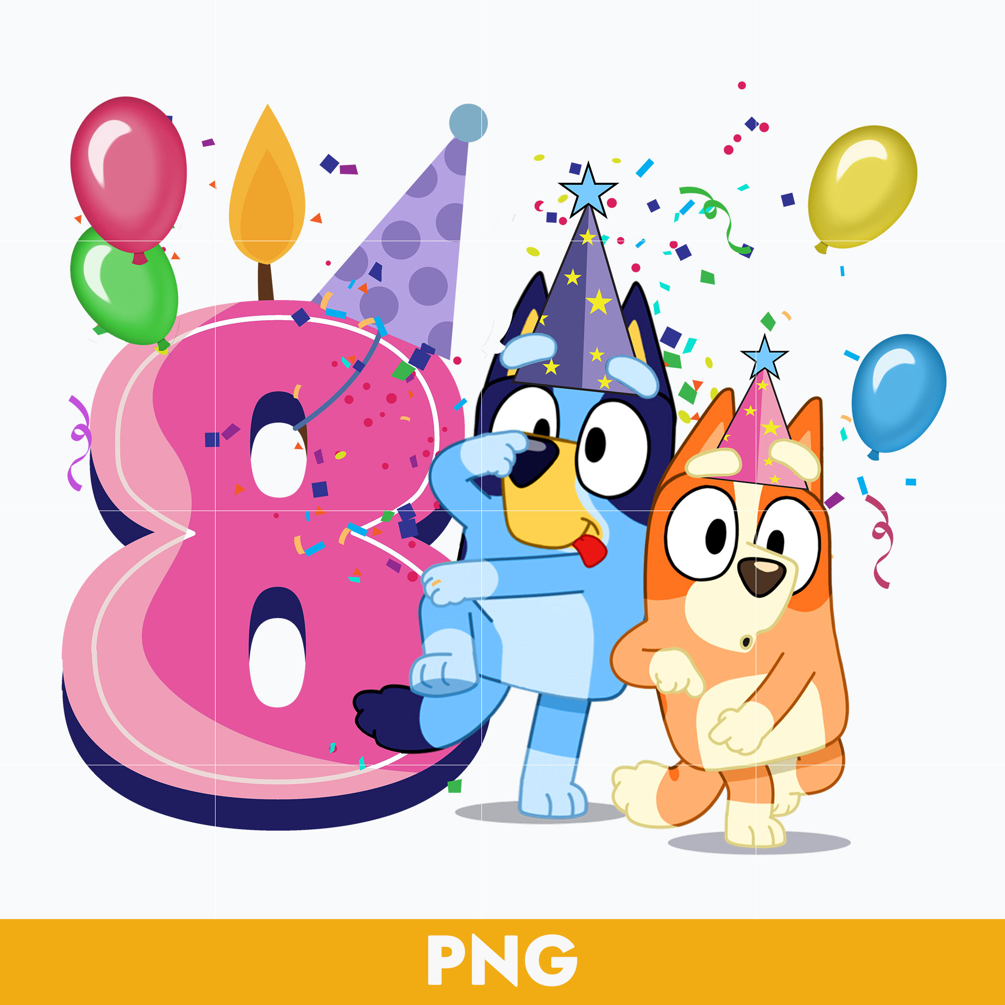 8th Bluey Birthday Png, Bluey Birthday Girl Png, Bluey Png, - Inspire ...