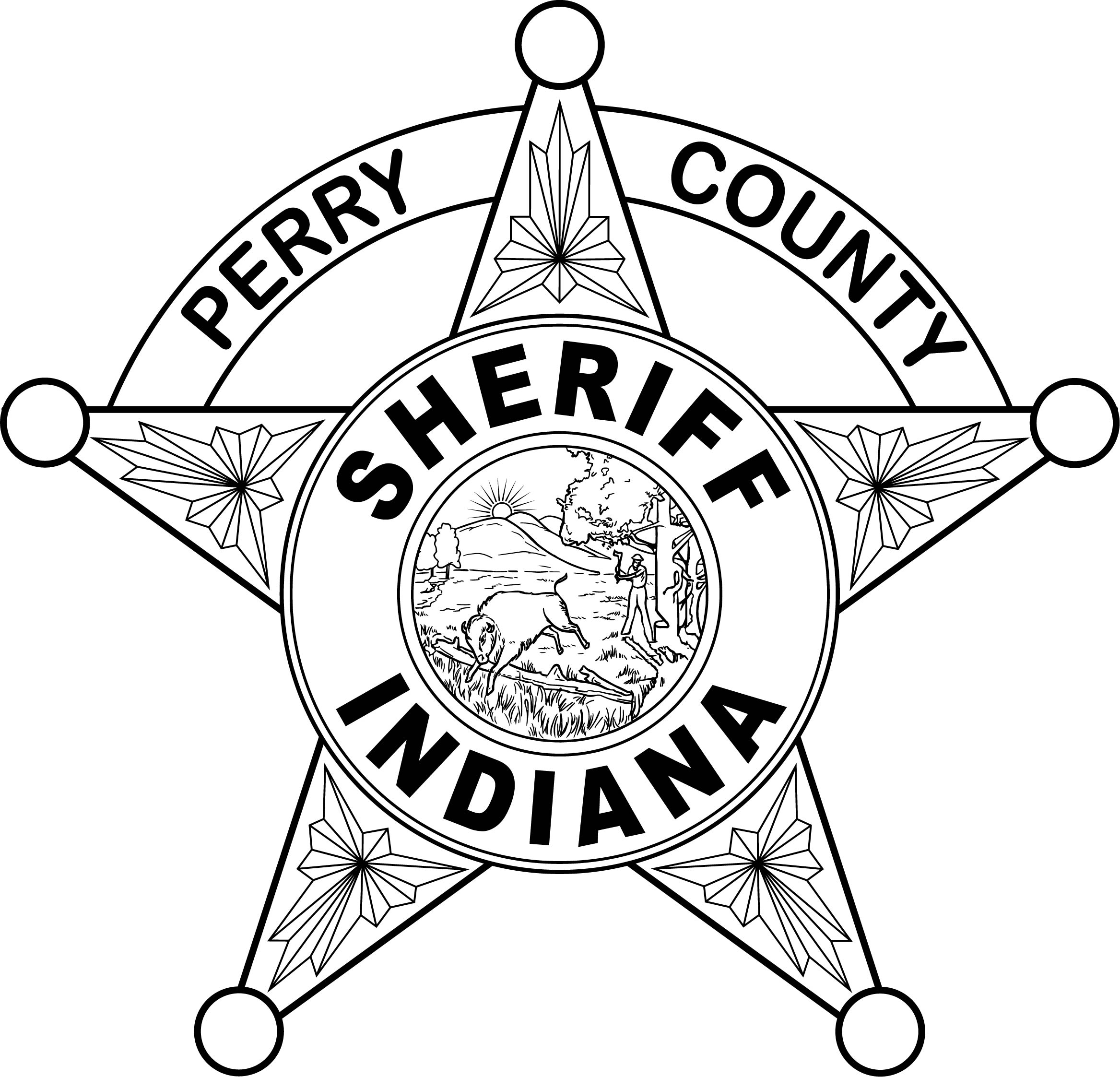 INDIANA SHERIFF BADGE PERRY COUNTY VECTOR FILE Black white v | Inspire ...