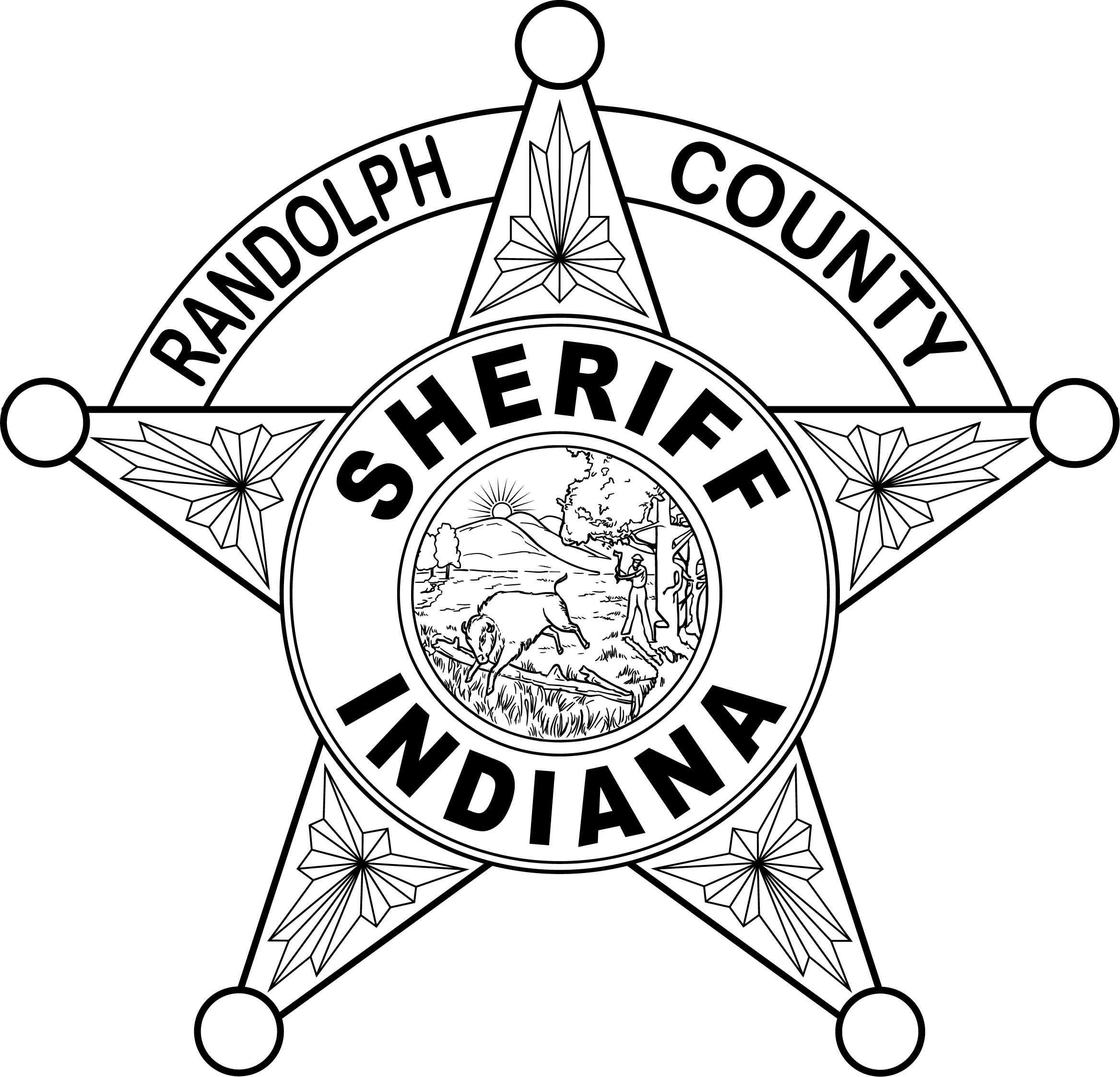 INDIANA SHERIFF BADGE RANDOLPH COUNTY VECTOR FILE Black whit | Inspire ...