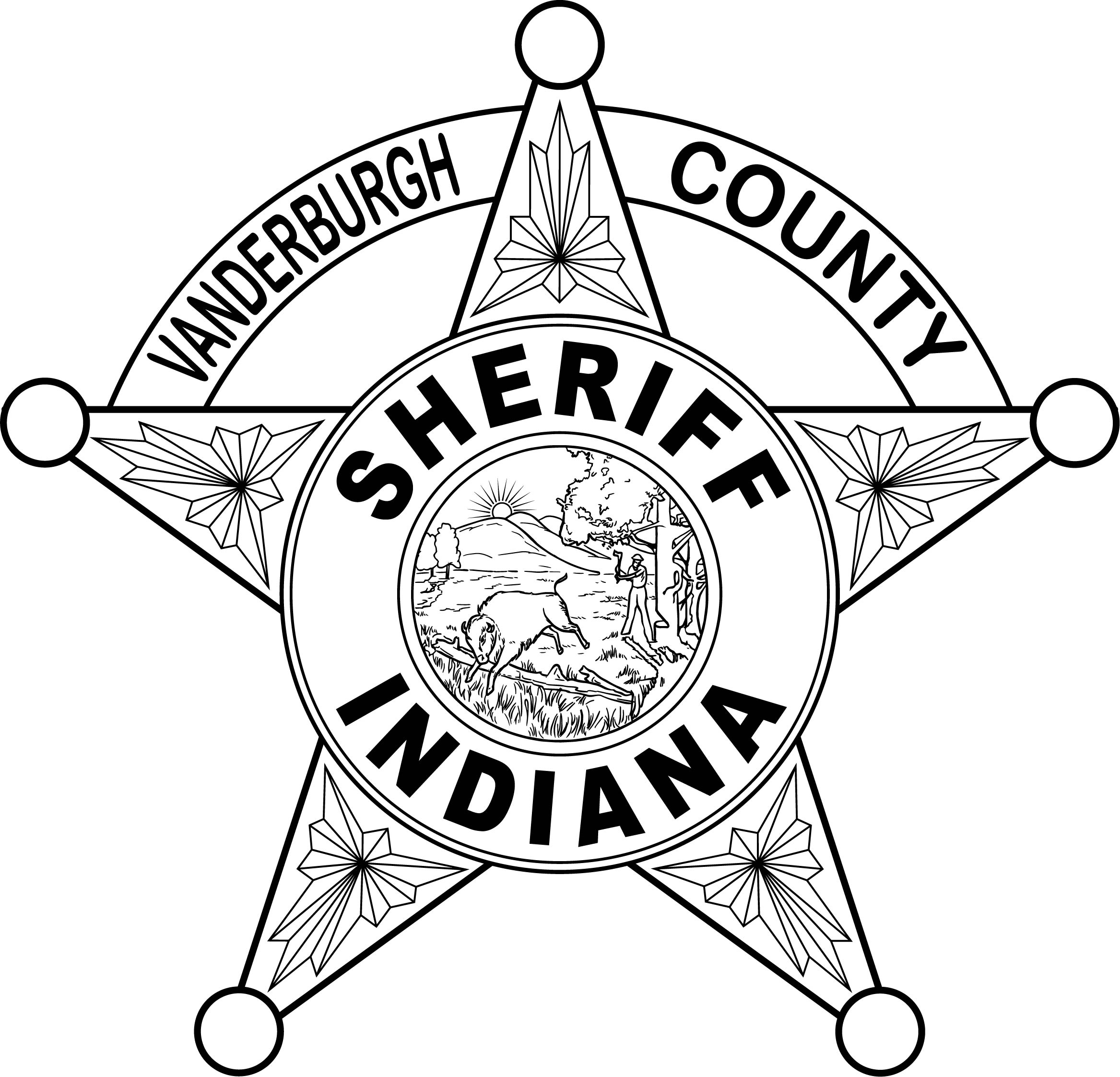 INDIANA SHERIFF BADGE VANDERBURGH COUNTY VECTOR FILE Black w | Inspire ...
