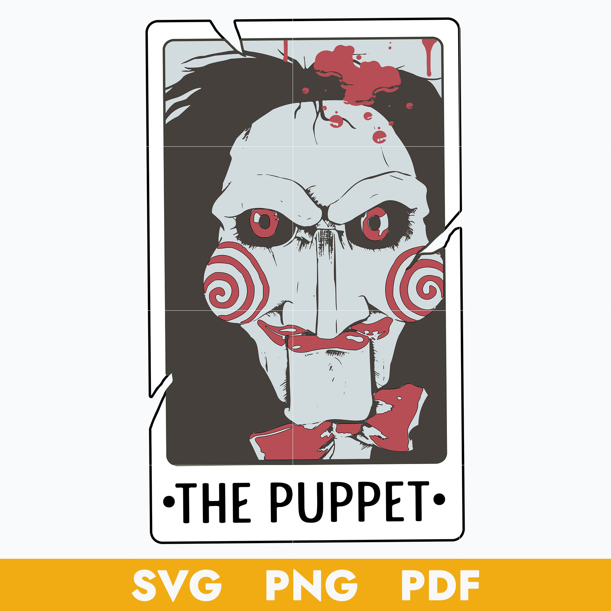 The Puppet Horror Cards Svg, Horror Tarot Cards Svg, Hallowe - Inspire ...