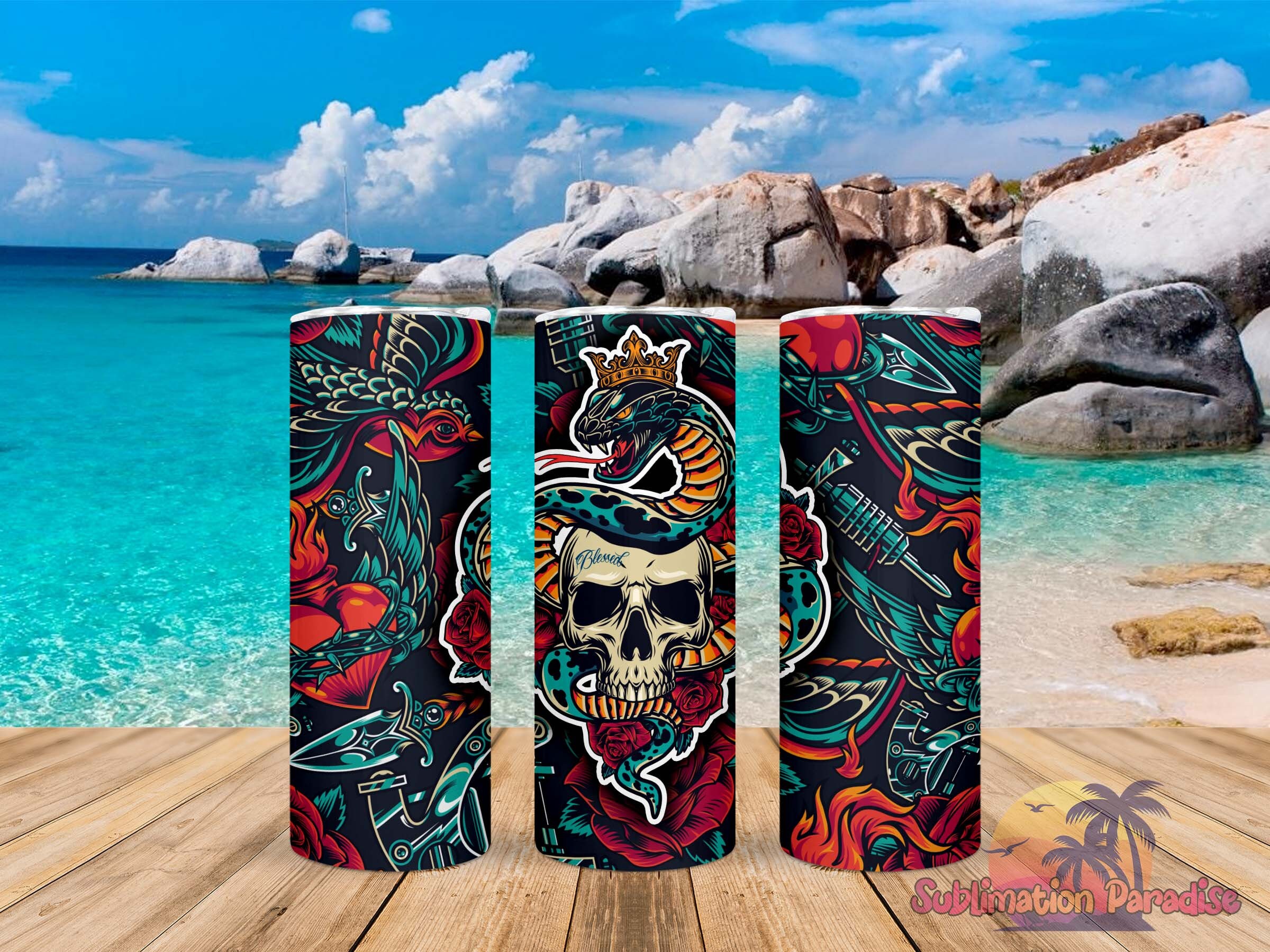 Custom Tattoo Tumbler Custom Tattoo Skinny Tumbler Awareness Inspire