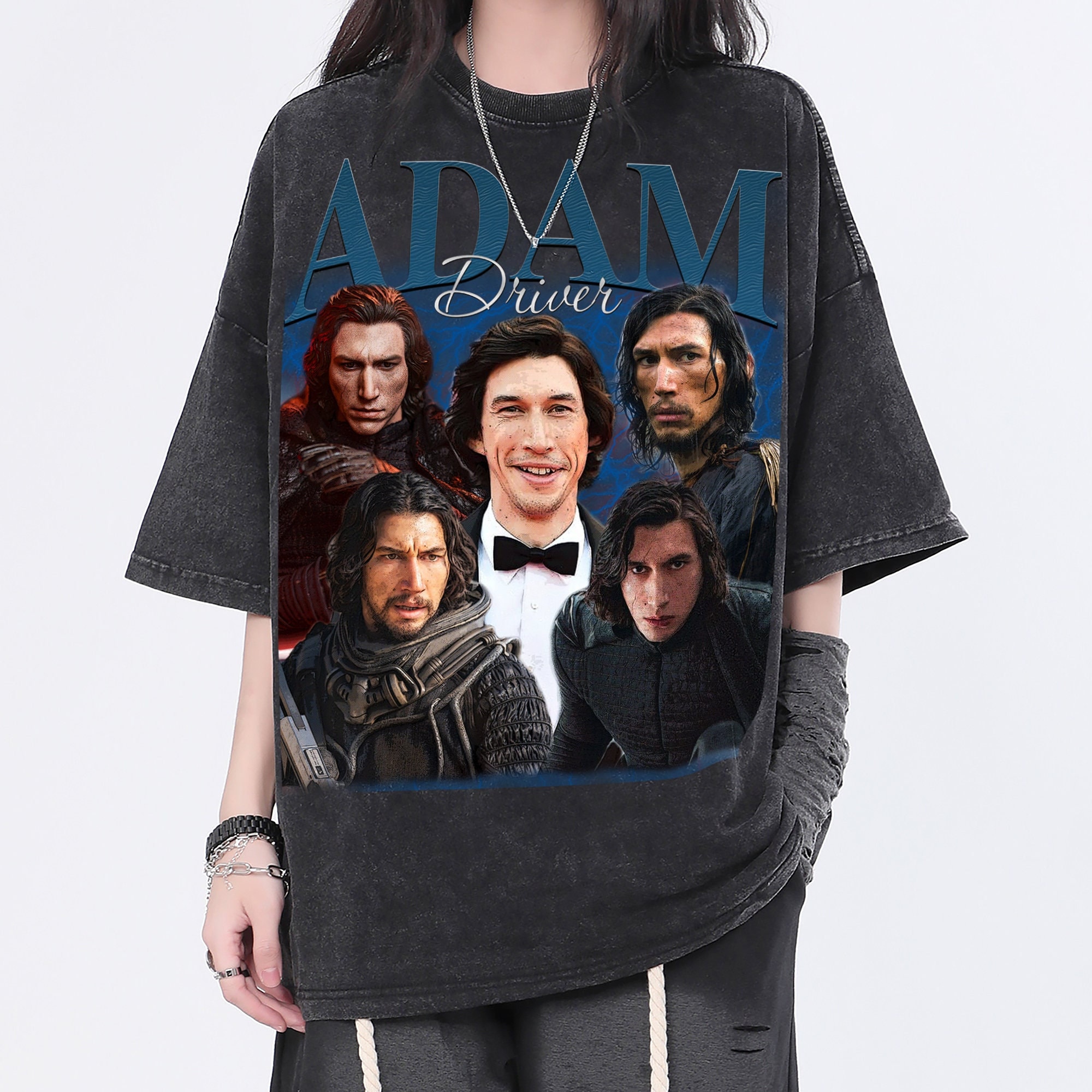 Adam Driver Vintage Washed Shirt, Actor Retro 90 s U - Inspire Uplift