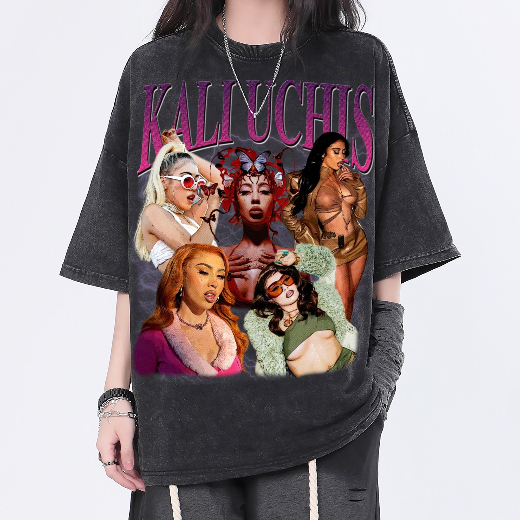 Kali Uchis Vintage Washed Shirt, Hip hop RnB Rap Un | Inspire Uplift