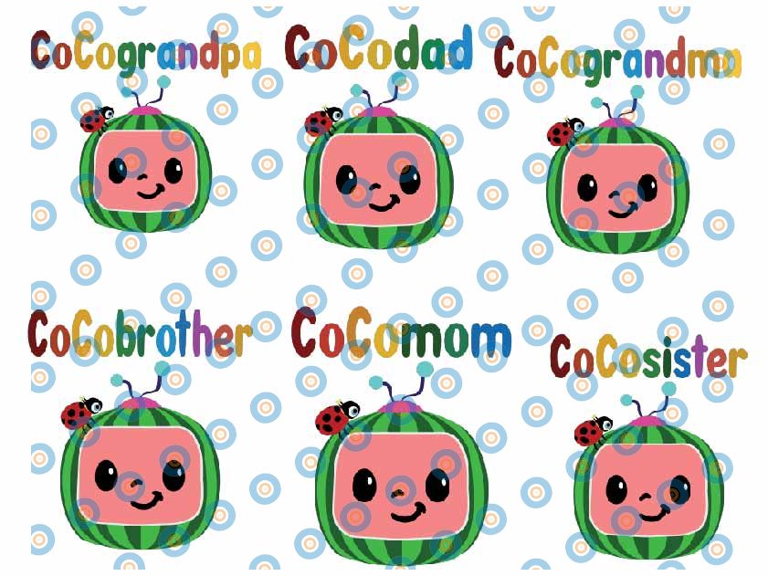 Bundle 6 files Cocomelon Family svg, Coco Melon svg, Cocomel | Inspire ...