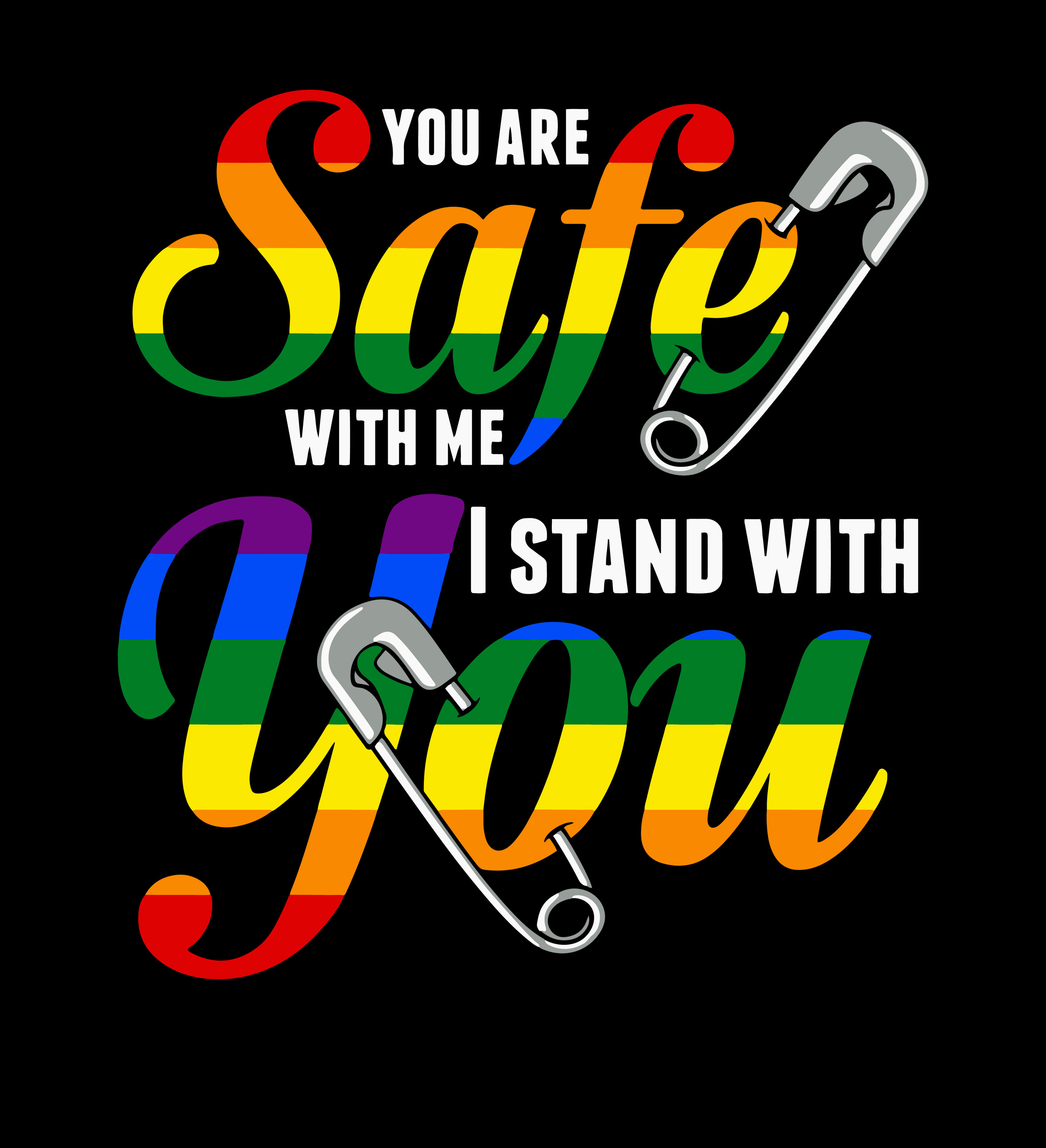 You Are Safe Pride Svg, Gay svg, Pride svg, Rainbow svg, Les | Inspire ...