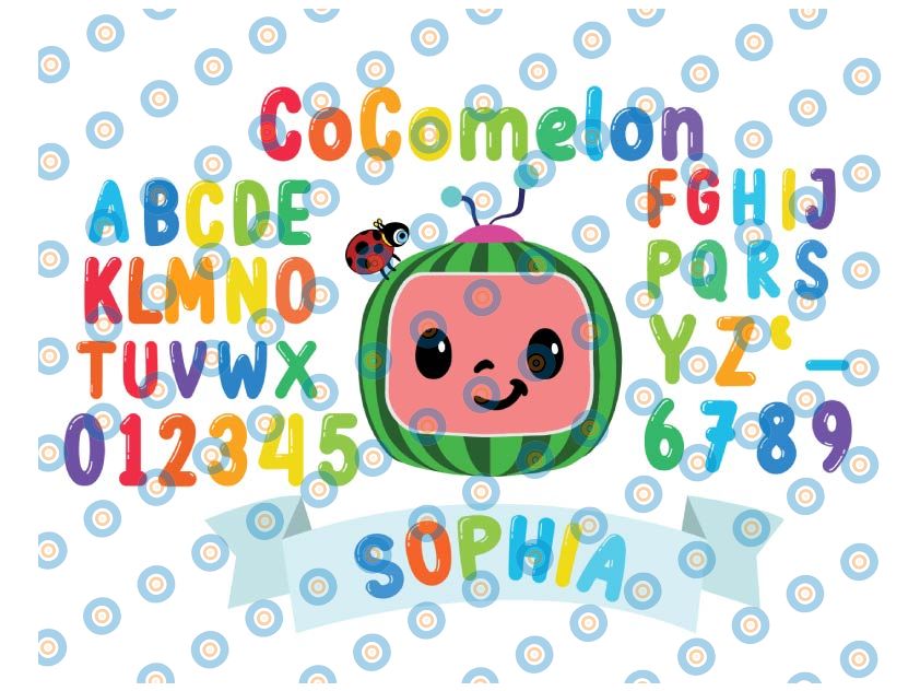 Cocomelon Logo And Full Alphabets Birthday svg/png, Cocomelo | Inspire ...