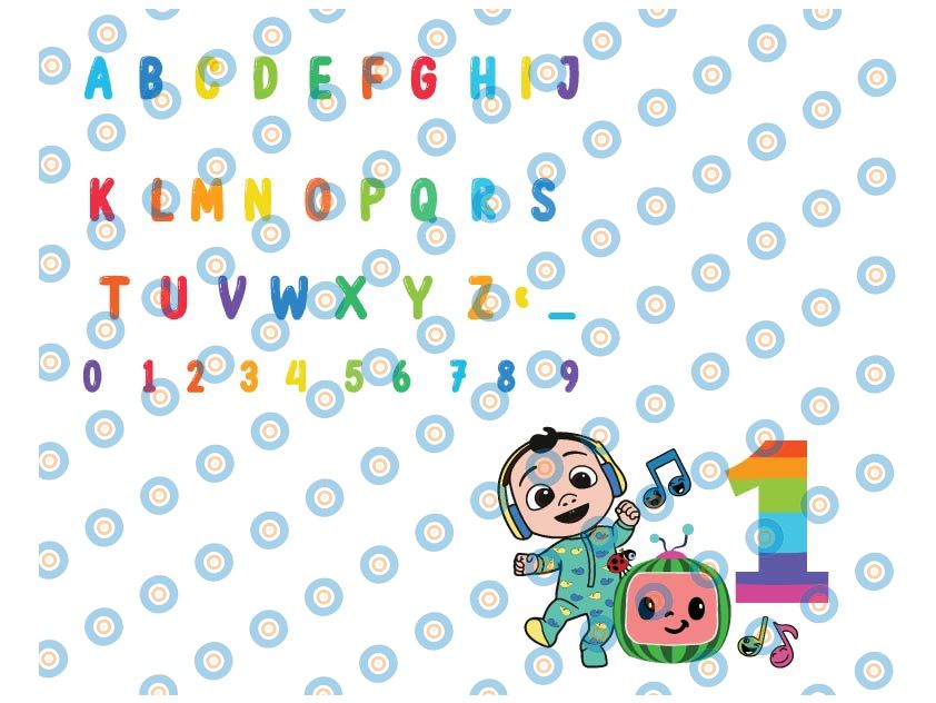 Cocomelon Logo And Full Alphabets Birthday svg/png, Cocomelo | Inspire ...