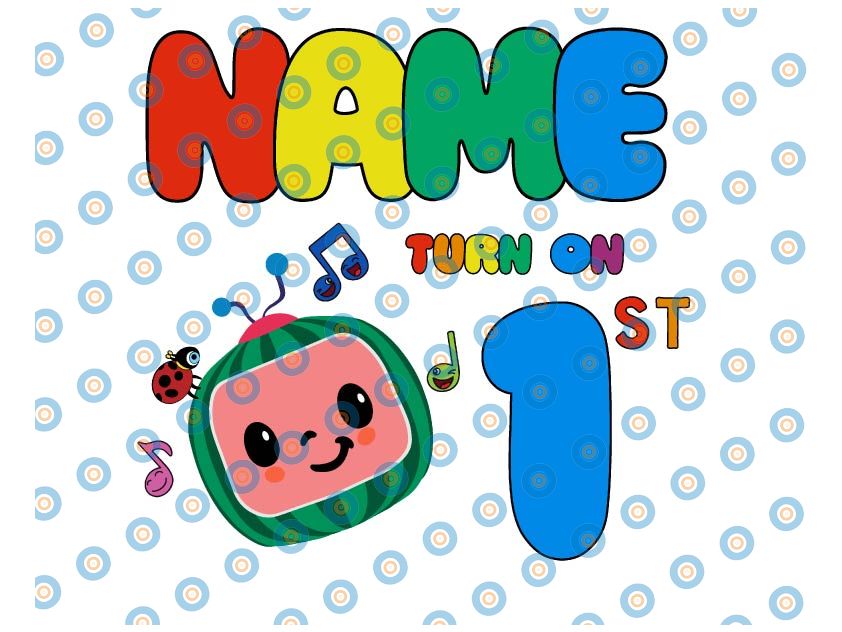 Cocomelon Personalized Name And Ages Birthday SVG PNG, Cocom - Inspire ...