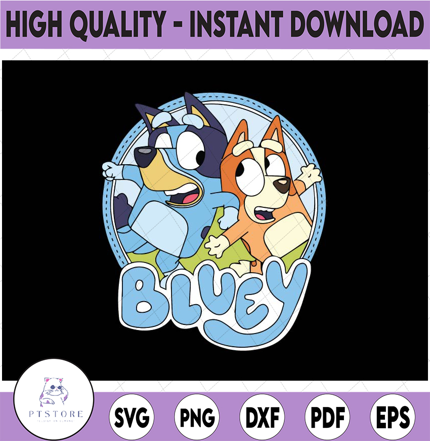 Bluey SVG, Bluey Party, Bluey Family, Bluey Dance Mode, Blue | Inspire ...