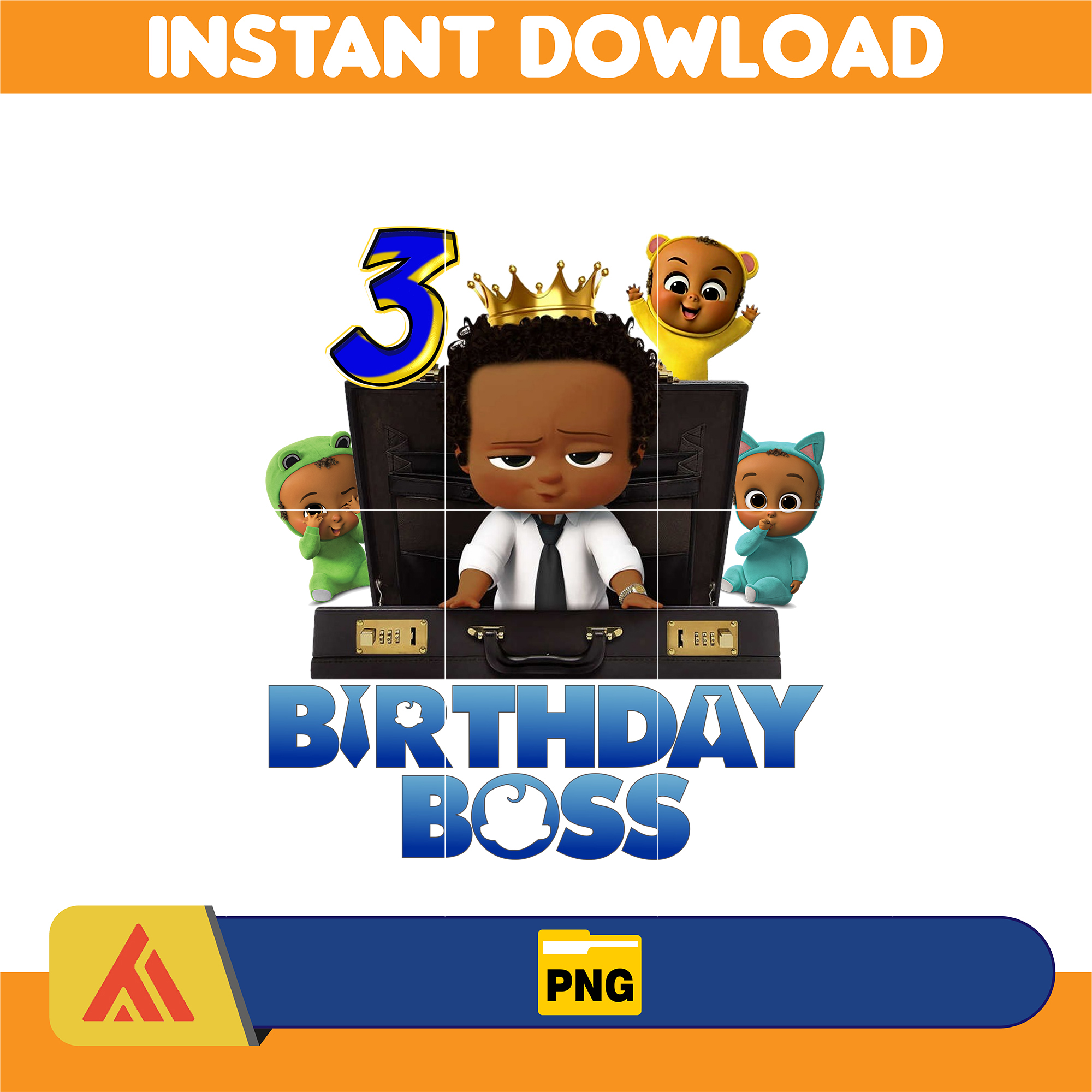 Boss Baby Birthday ready to print files PNG, grandma, grandp - Inspire ...