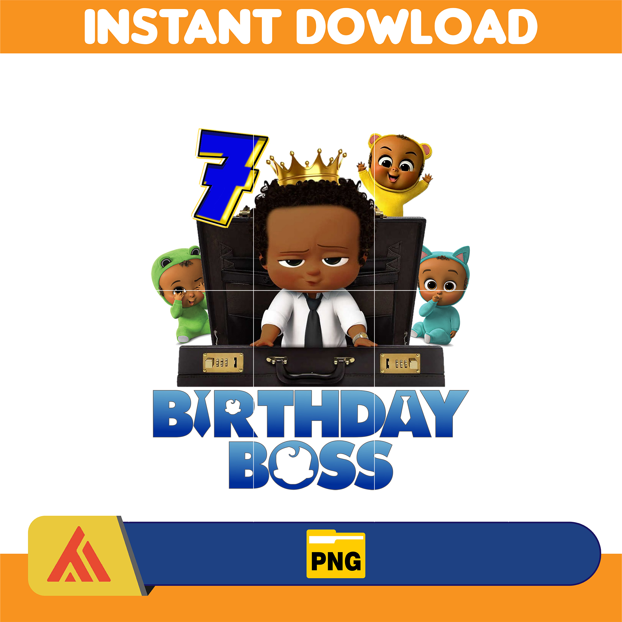 Boss Baby Birthday ready to print files PNG, grandma, grandp - Inspire ...