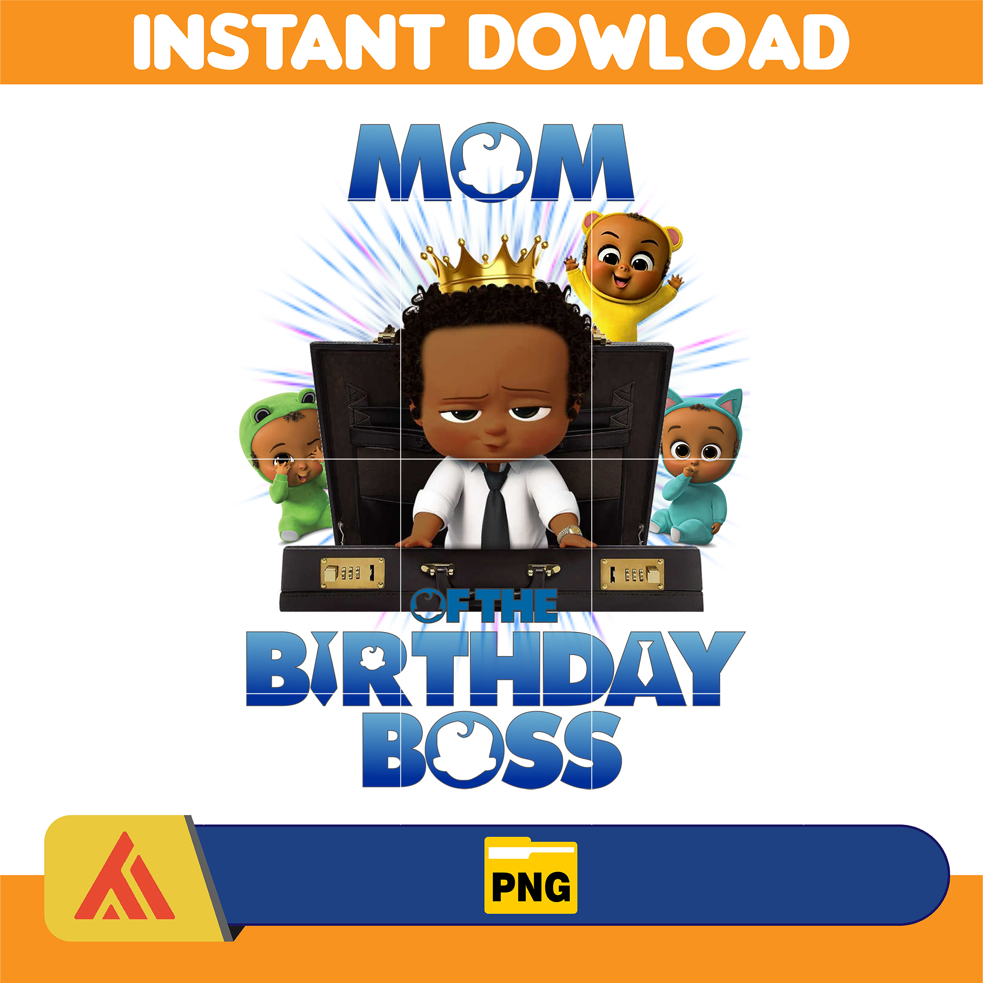 Boss Baby Birthday ready to print files PNG, grandma, grandp - Inspire ...
