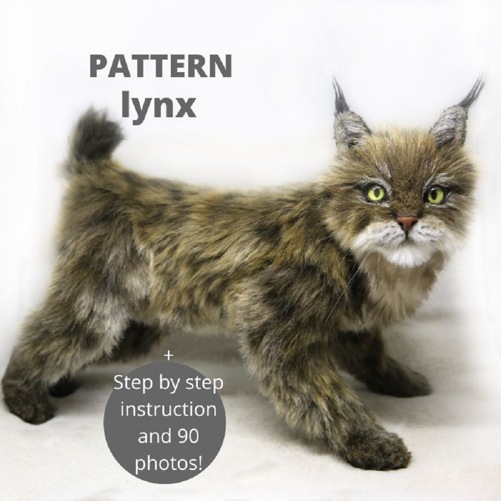 Lynx sewing pattern plush toy | instruction how to sew | St | Inspire ...