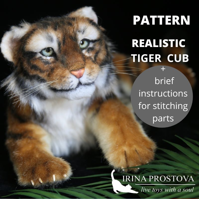 Pattern Tiger | Realistic sewing toy pattern | Stuffed Anima | Inspire ...