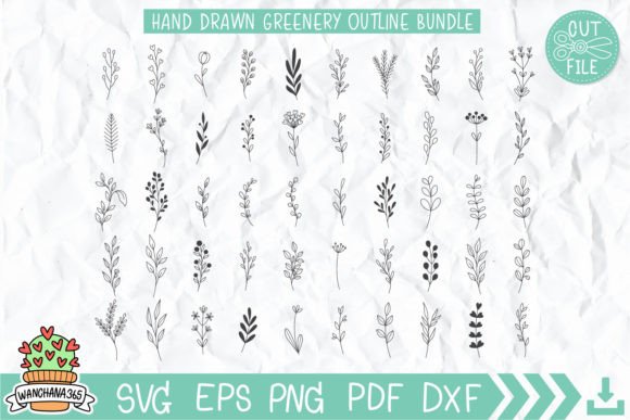 Greenery Outline Bundle Svg Greenery Outline Bundle Svg | Inspire Uplift