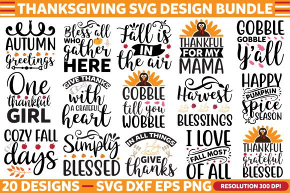 Thanksgiving Design Bundle SVG Thanksgiving Design Bundle SV - Inspire ...